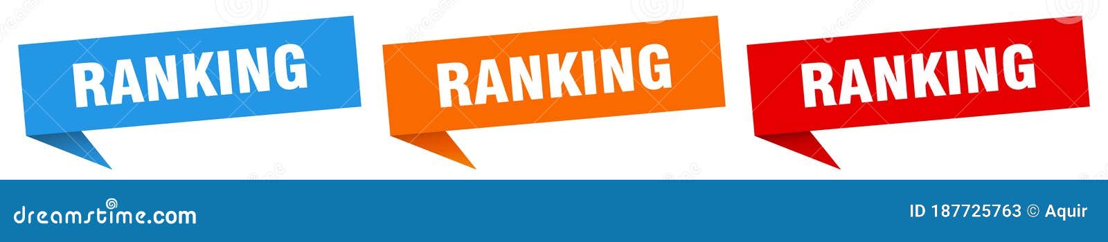 Ranking Banner. Ranking Speech Bubble Label Set Stock Vector ...
