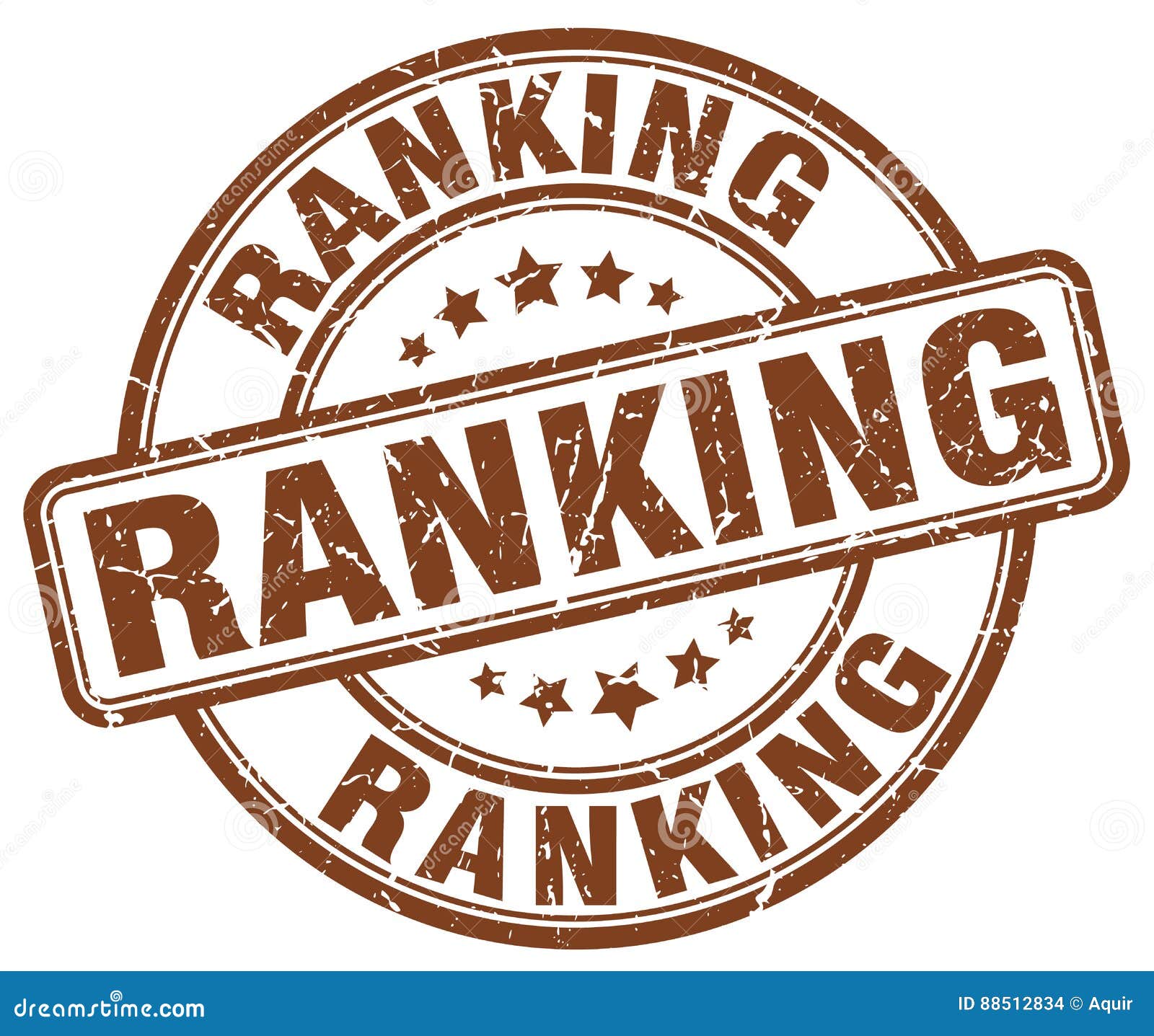 Ranking Brown Grunge Round Vintage Stamp Stock Vector - Illustration of ...