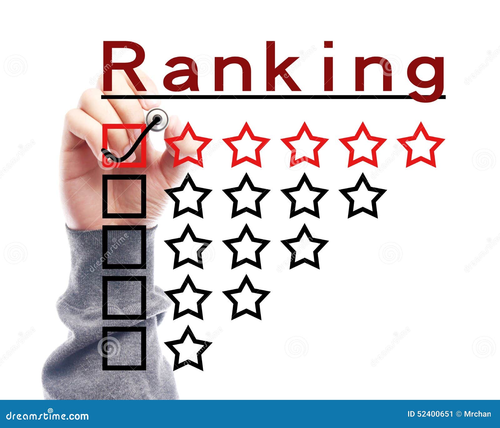 Ranking concept stock image. Image of hand, board, feedback - 52400651