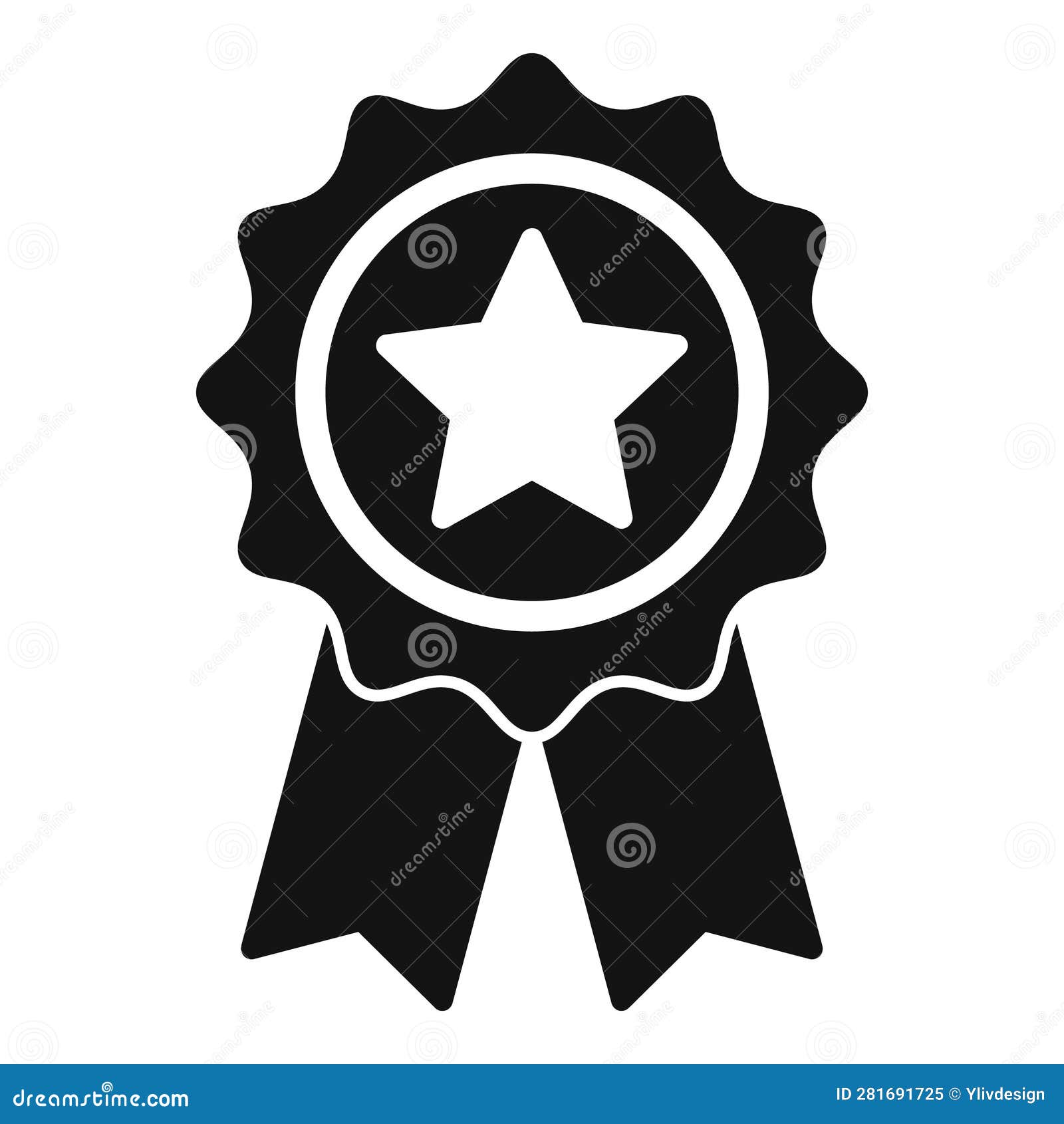 Ranking Emblem Icon Simple Vector. Medal Award Stock Vector ...