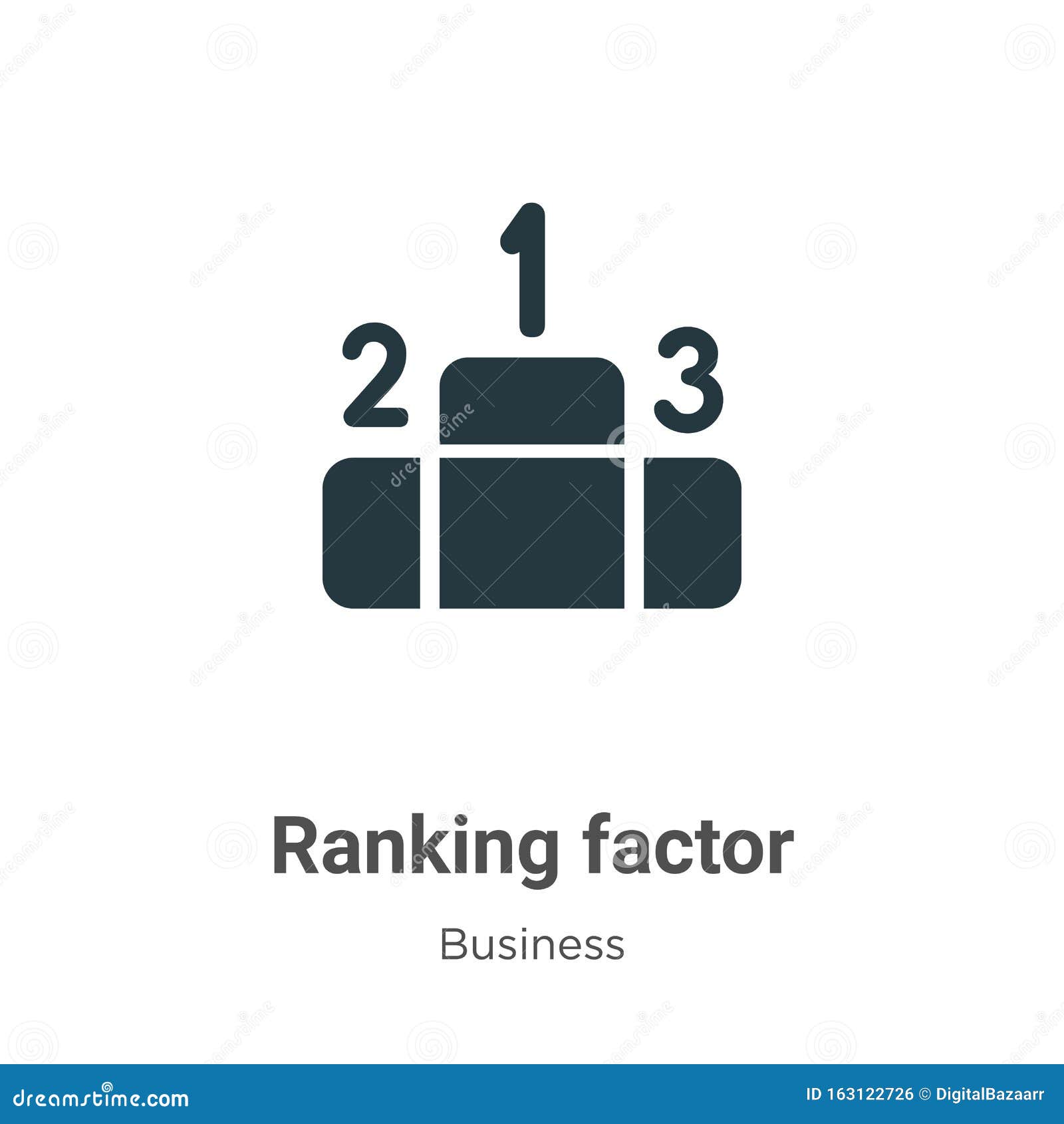 Ranking Factor Vector Icon On White Background. Flat Vector Ranking ...