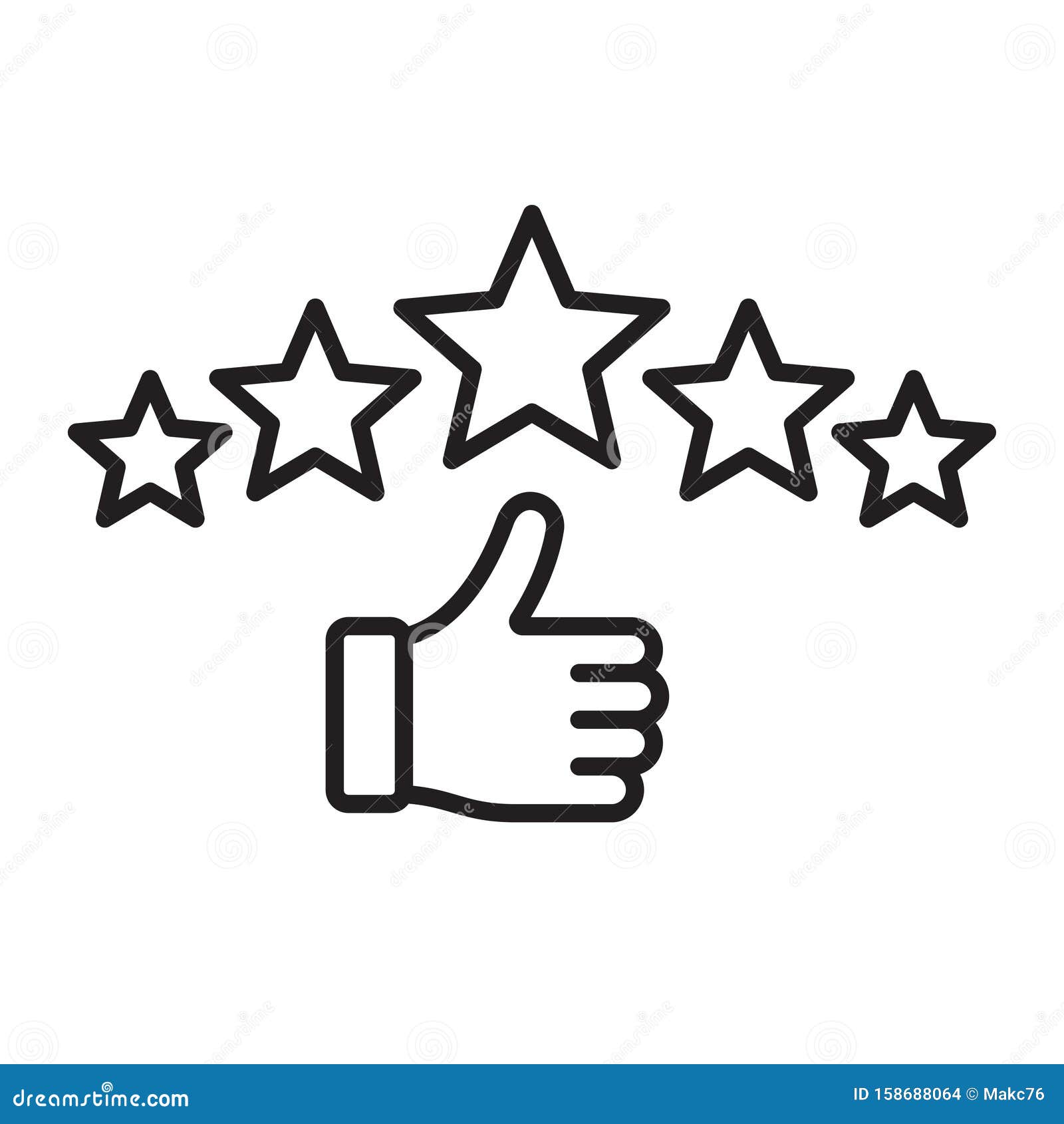 Five Star Rating Linear Icon Stock Vector - Illustration of evaluation ... Five Star Rating Linear Icon Stock Vector - Illustration of evaluation ...