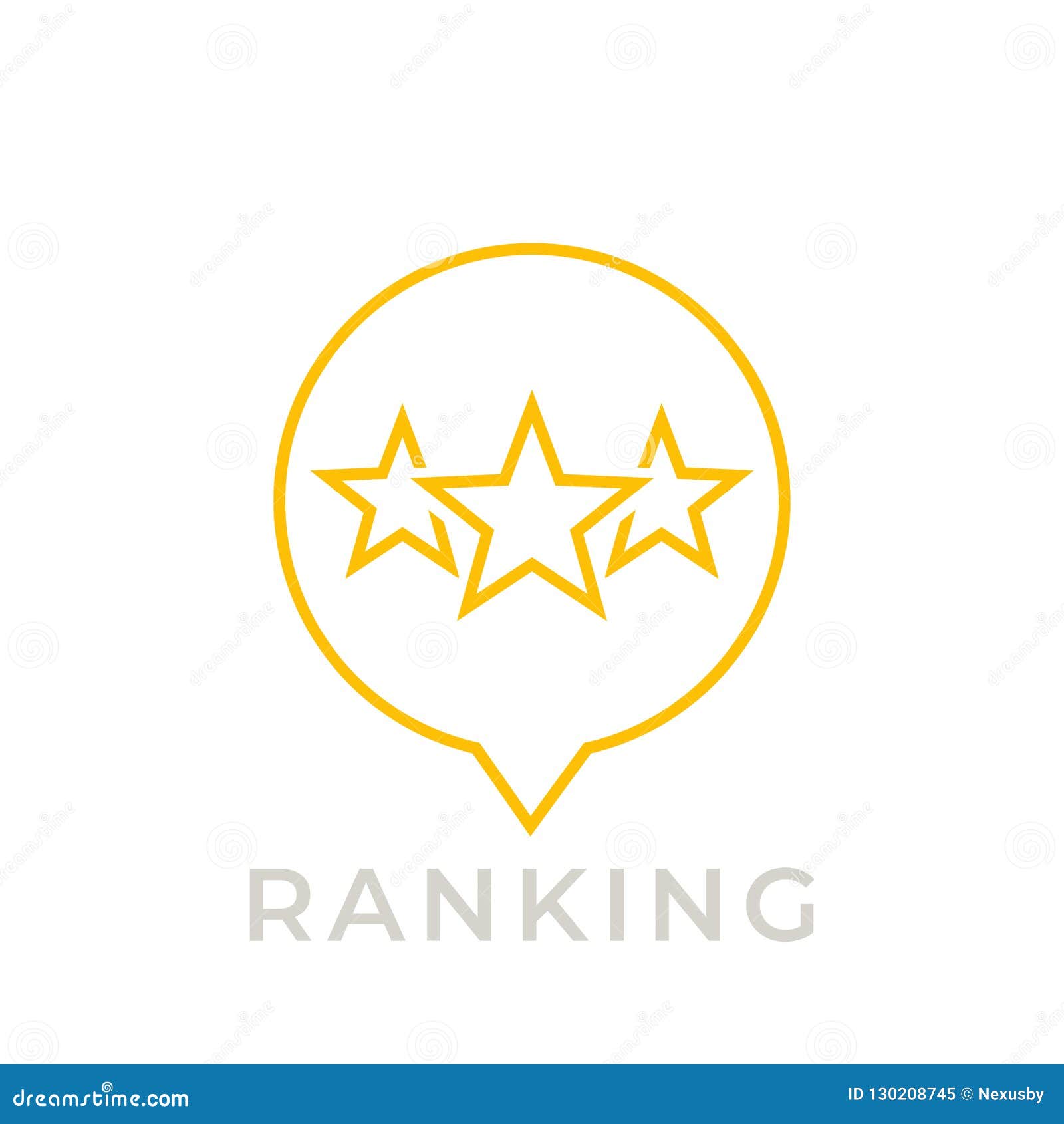 Ranking icon on white stock vector. Illustration of rating - 130208745