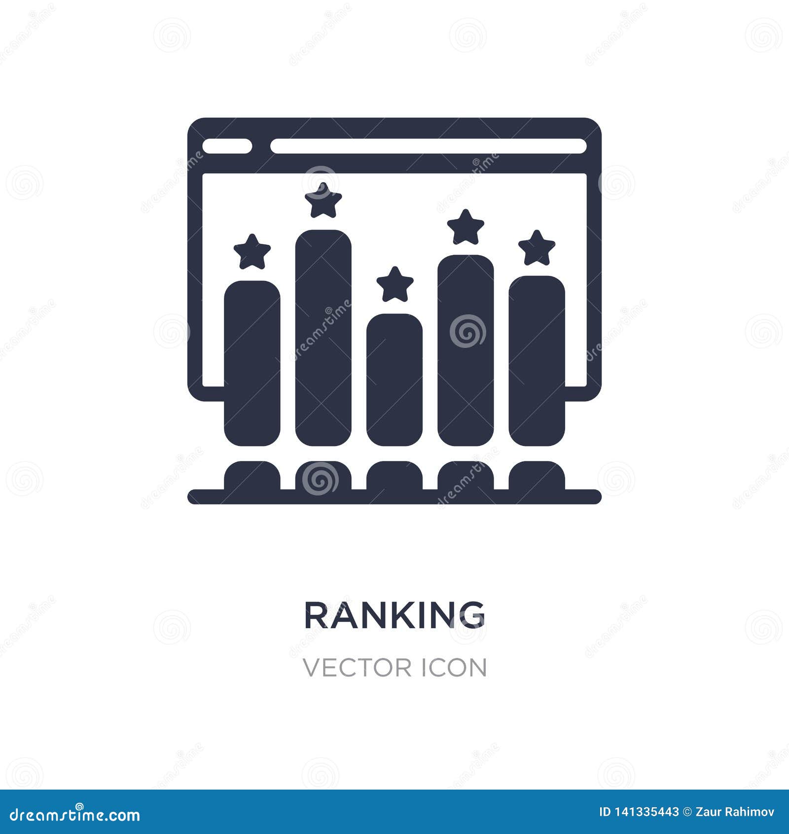 Ranking Icon on White Background. Simple Element Illustration from ...