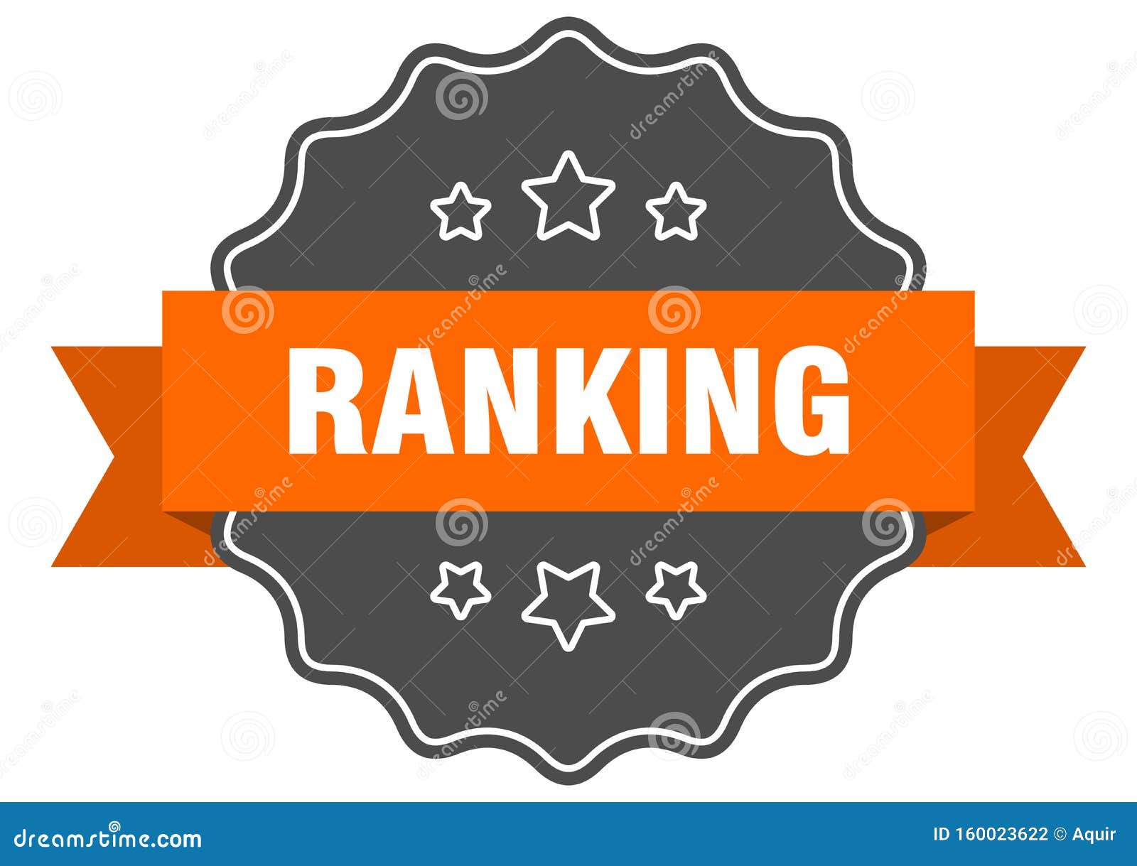 Ranking label stock vector. Illustration of badge, grey - 160023622