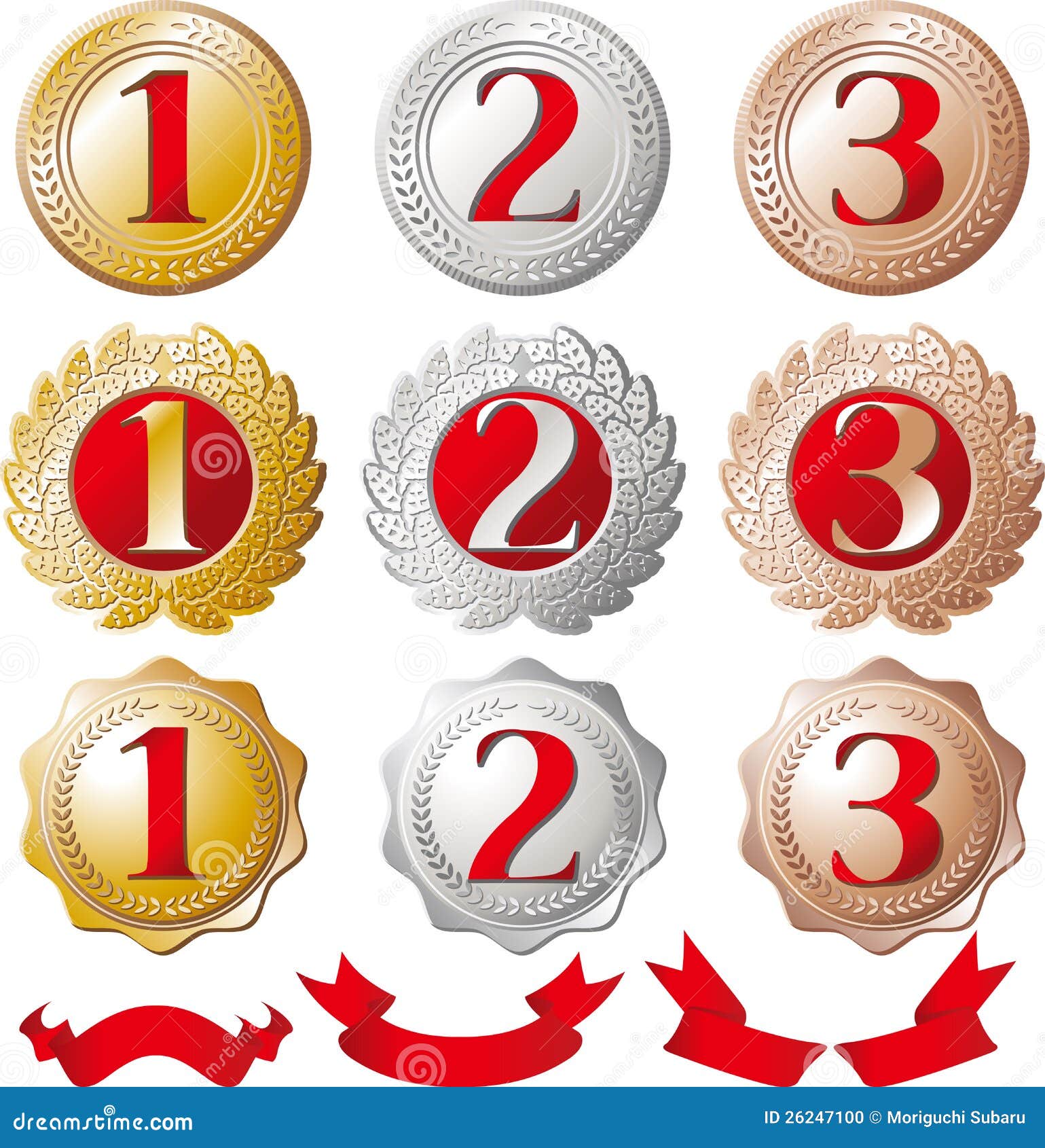 Ranking medal set stock illustration. Illustration of plurals - 26247100