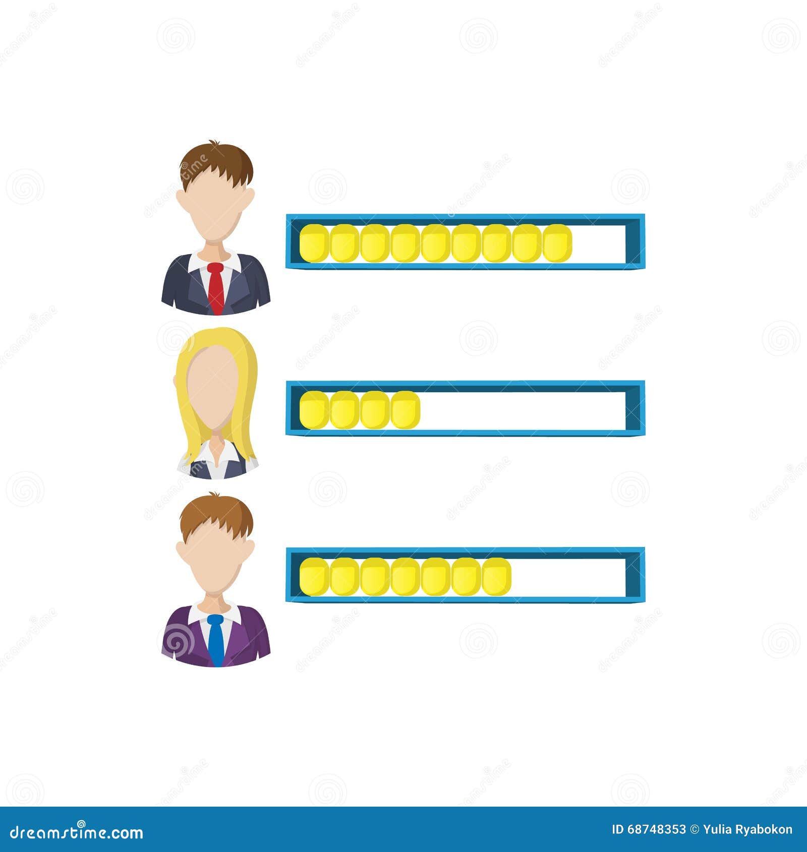 Ranking Office Worker Icon, Cartoon Style Stock Vector - Illustration ...