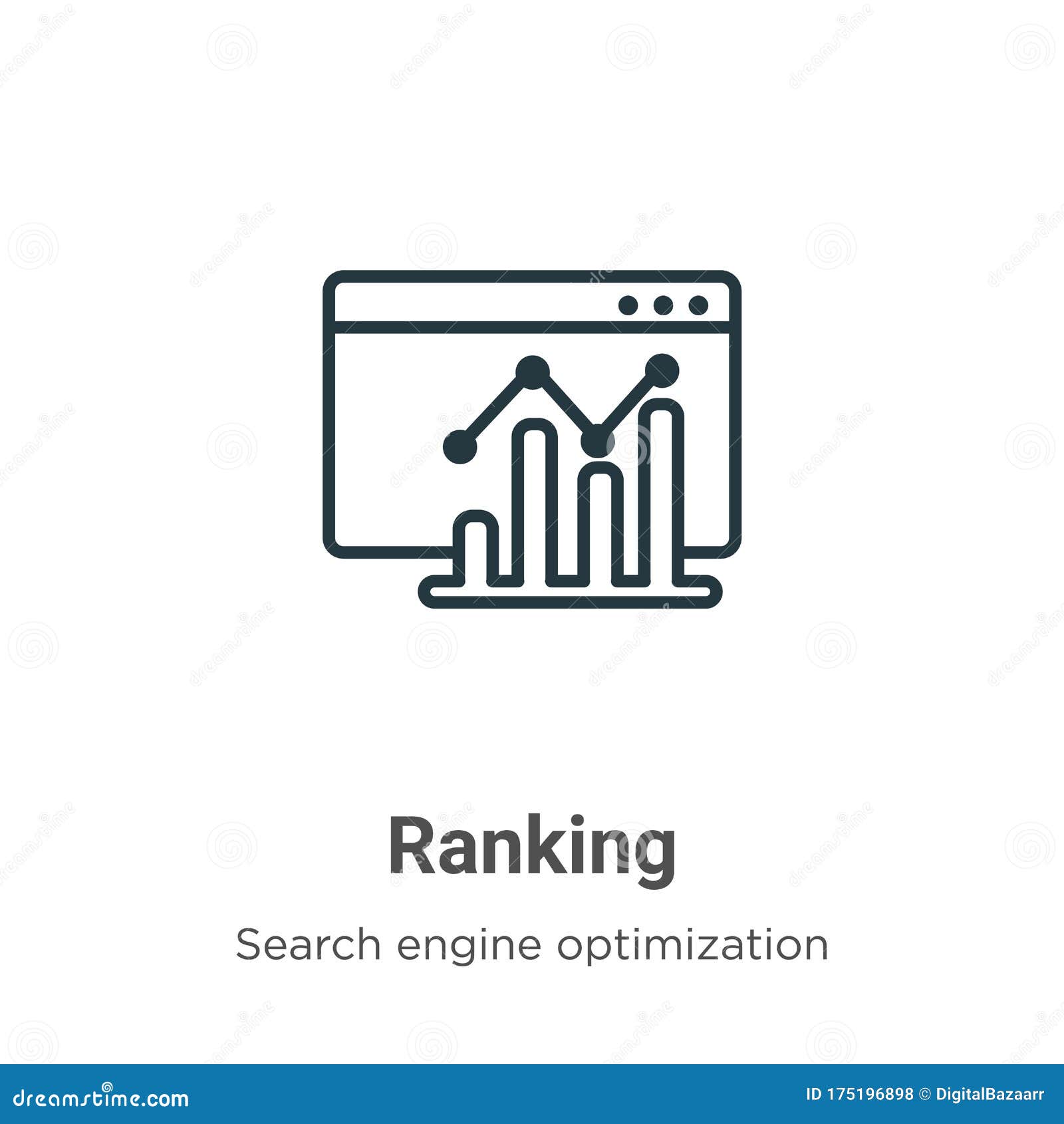Ranking Outline Vector Icon. Thin Line Black Ranking Icon, Flat Vector ...