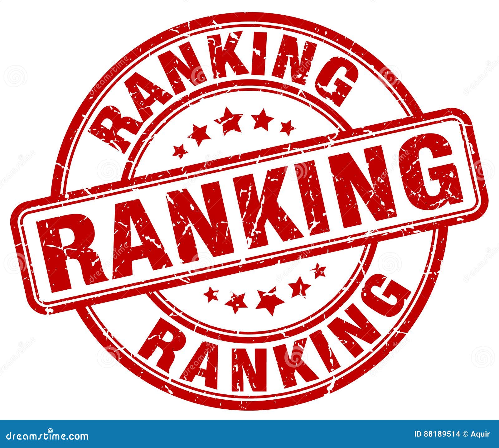 Ranking Red Grunge Round Vintage Stamp Stock Vector - Illustration of ...