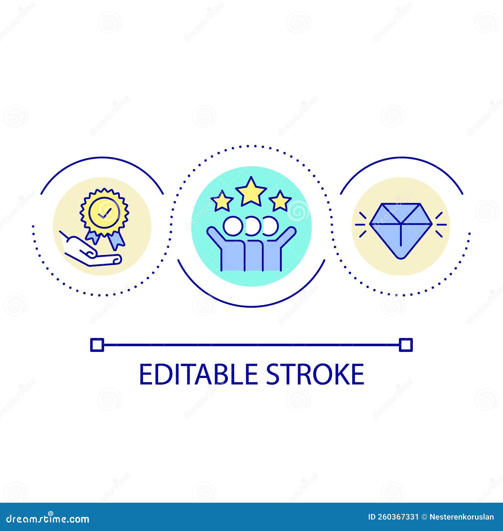 Ranking Service Quality Loop Concept Icon Stock Vector - Illustration ...