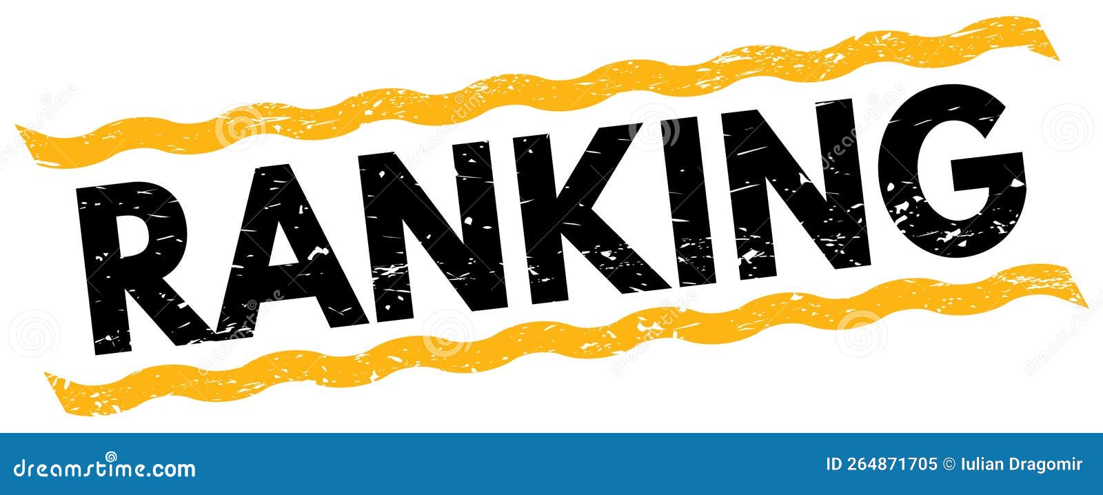 RANKING Text on Yellow-black Lines Stamp Sign Stock Illustration ...