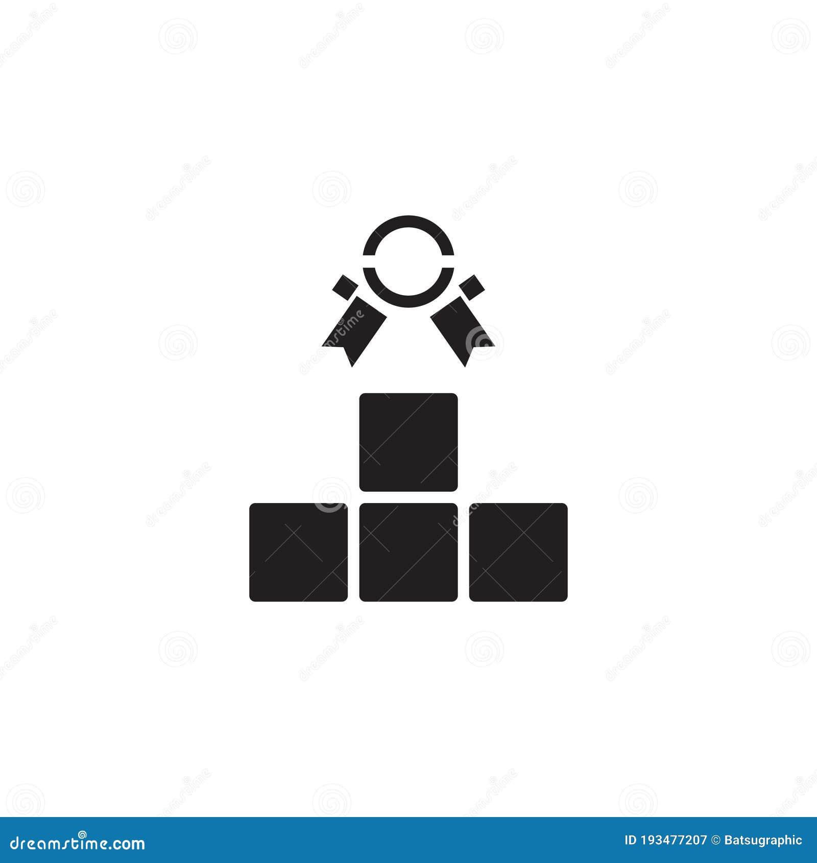 Ranking Vector Icon Logo Design Stock Vector - Illustration of merit ...