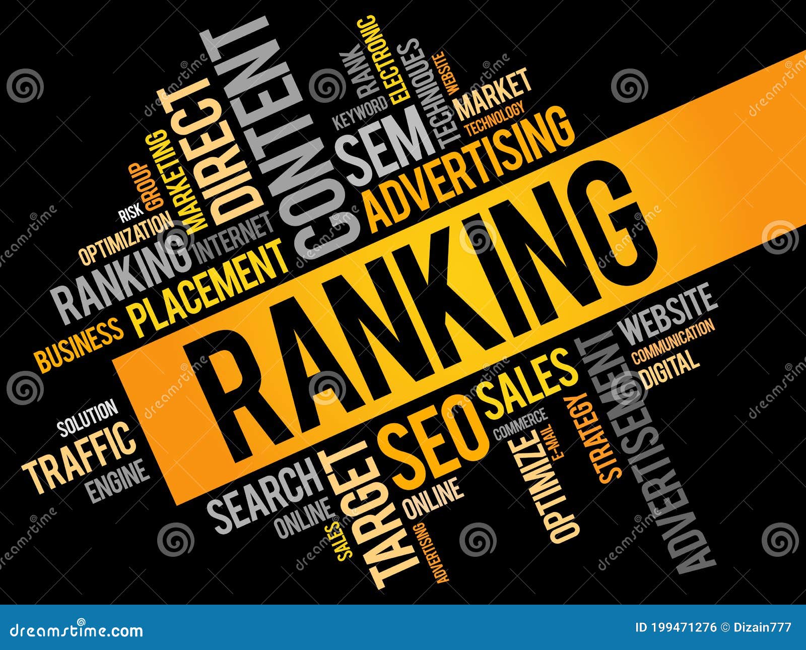 RANKING Word Cloud Background Stock Illustration - Illustration of ...