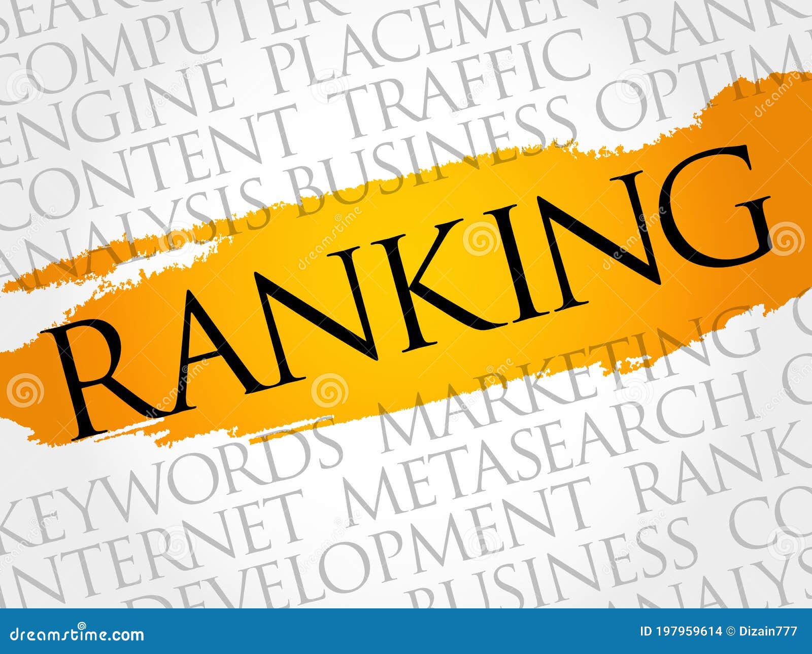 RANKING word cloud collage stock illustration. Illustration of rank ...