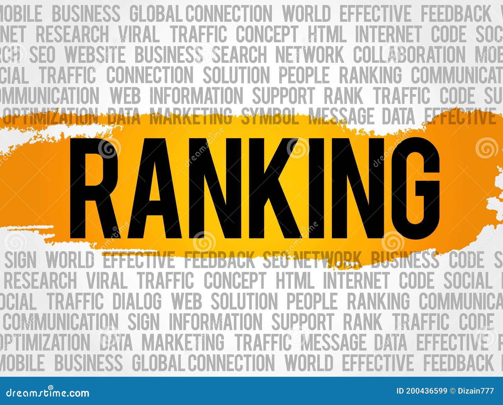 RANKING word cloud collage stock illustration. Illustration of idea ...