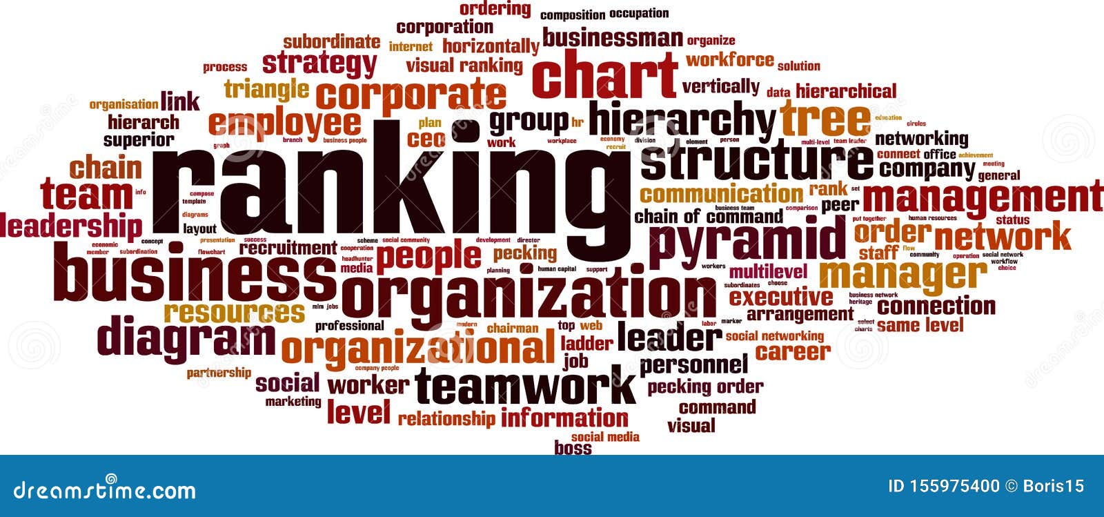 Ranking word cloud stock vector. Illustration of hierarchy - 155975400