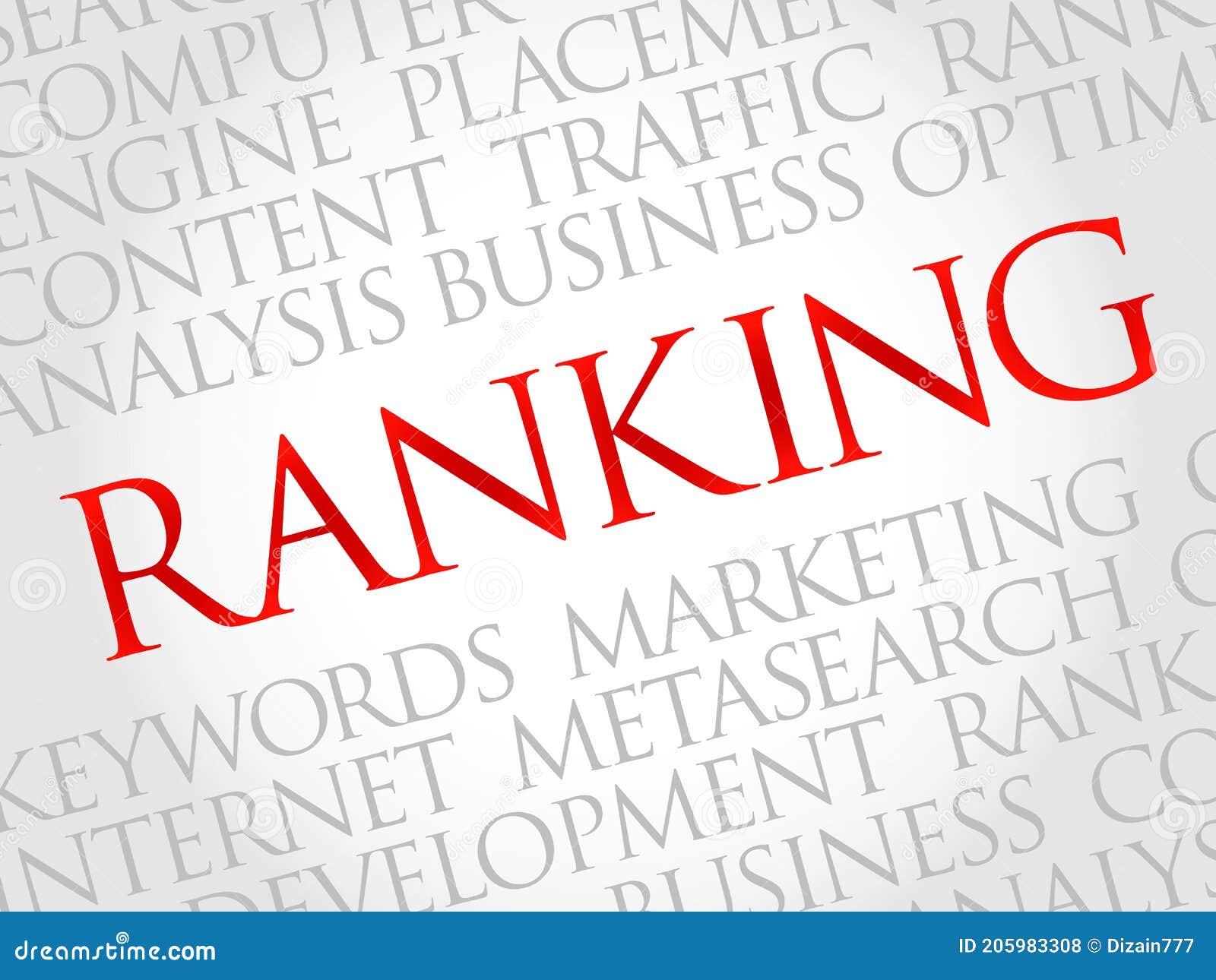 RANKING word cloud stock illustration. Illustration of optimization ...