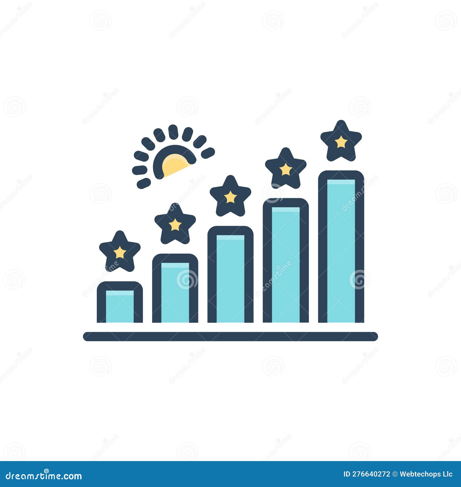 Color Illustration Icon for Rankings, Rating and Grow Stock ...