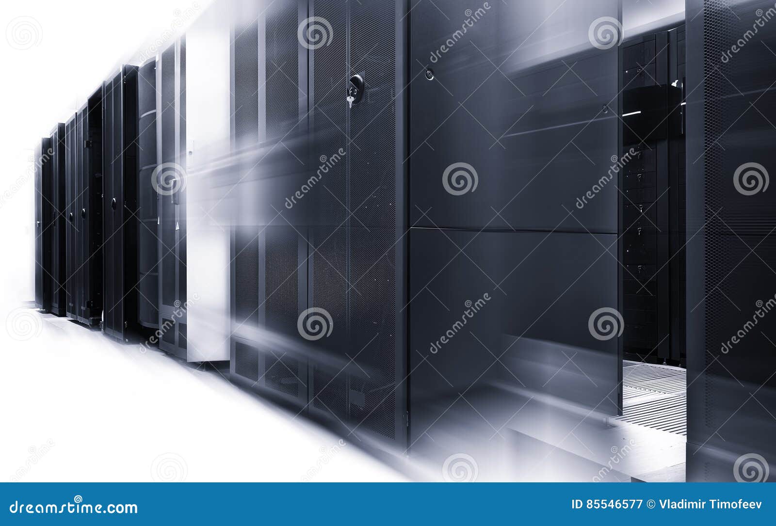Ranks Modern Supercomputers In Modern Computational Data Center With Motion Black And White