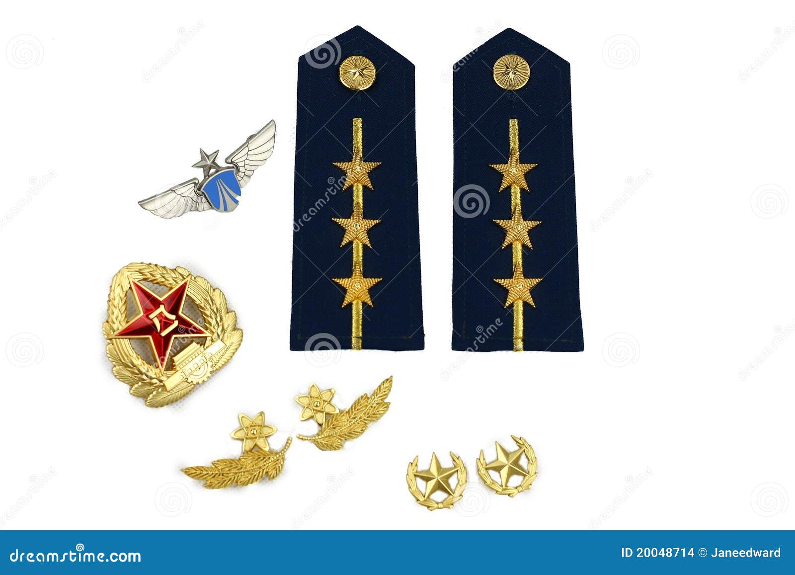 Ranks and Symbols of Chinese Air Force Stock Photo - Image of admiral ...