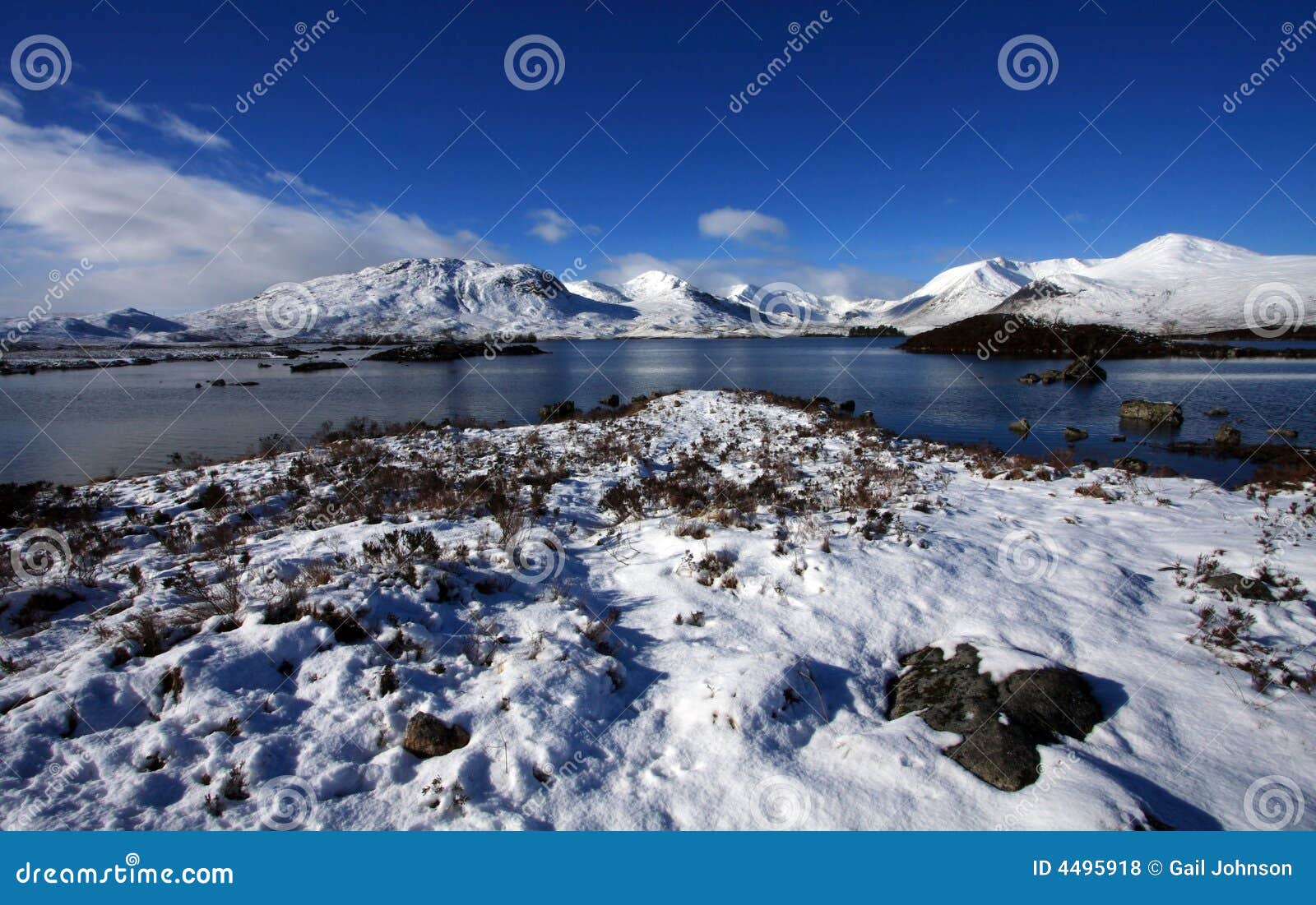 Rannoch Moor Loch stock photo. Image of sparkling, campbell - 4495918
