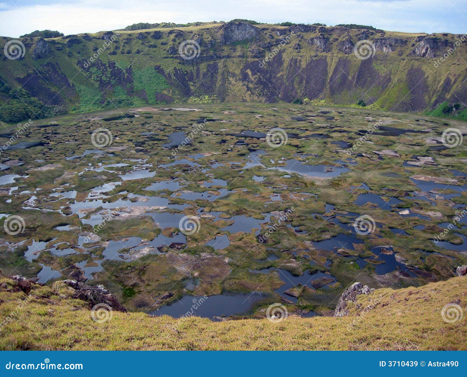 Rano Kao volcano stock image. Image of route, south, edge - 3710439
