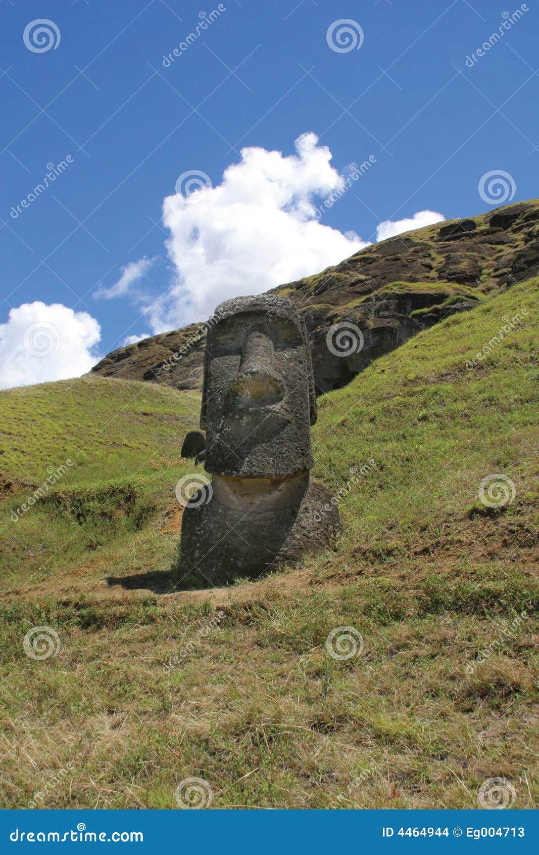 Rano raraku, Easter Island stock photo. Image of hill - 4464944