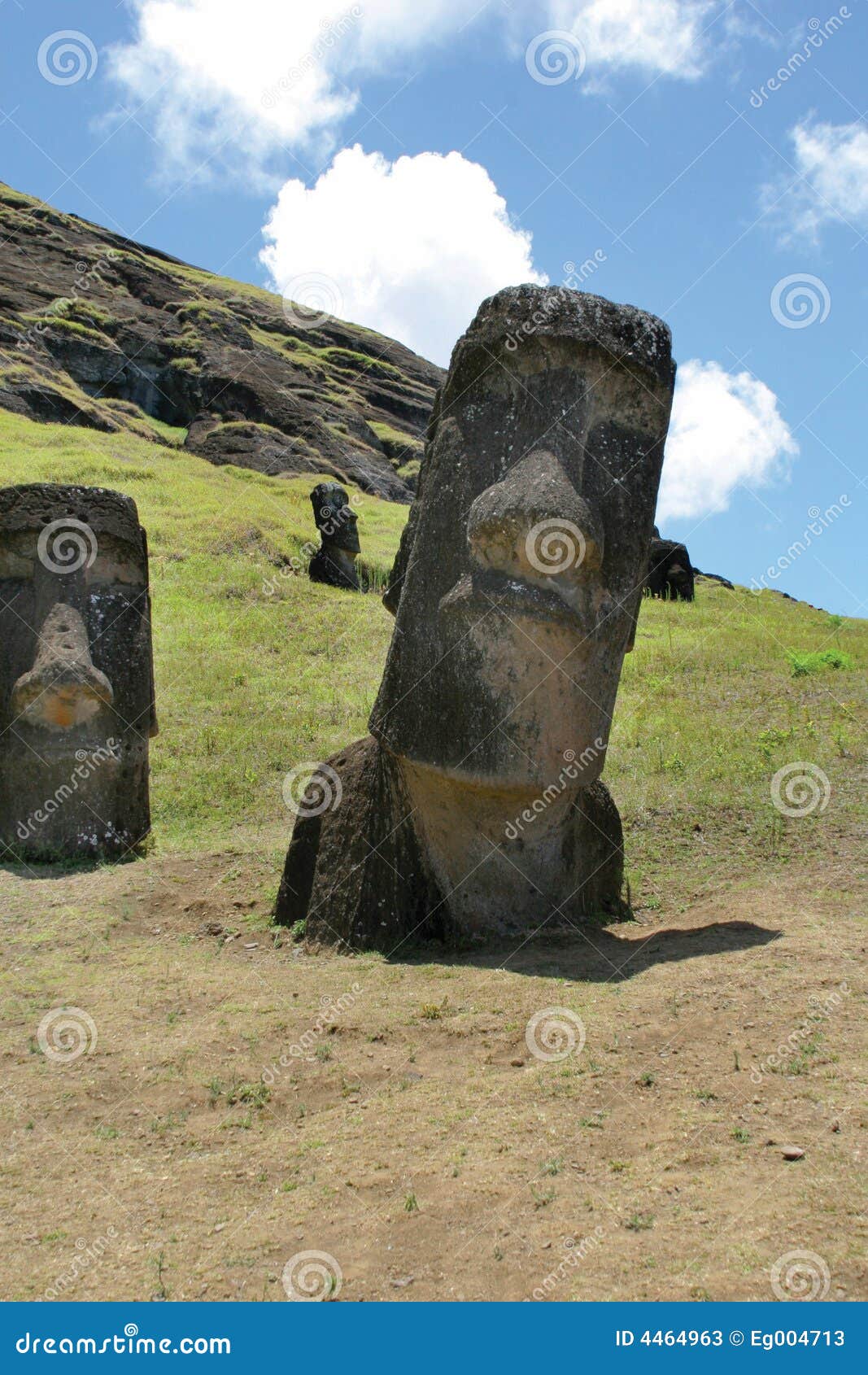 Rano raraku, Easter Island stock image. Image of moai - 4464963