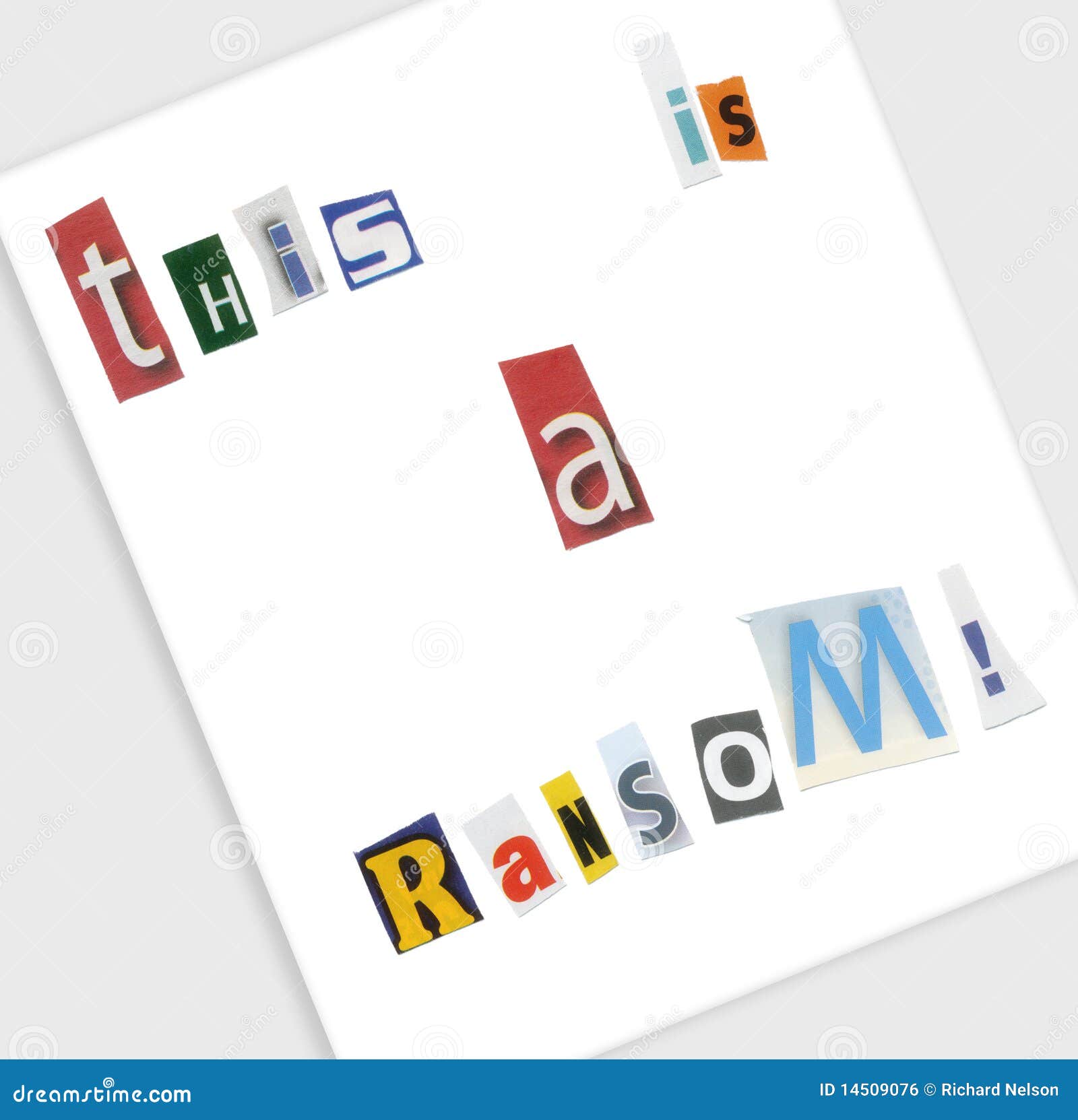 Ransom stock photo. Image of colorful, threat, letters - 14509076