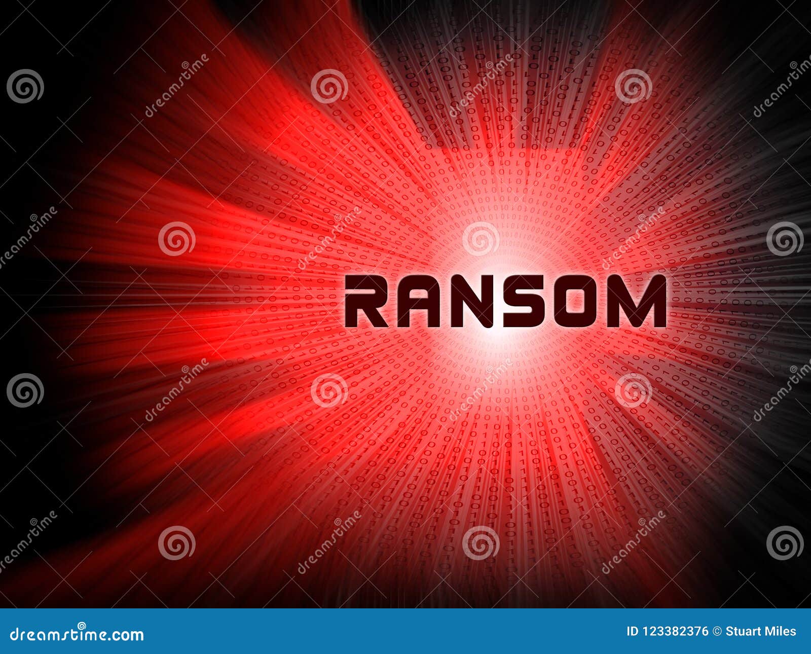 Ransom Computer Hacker Data Extortion 2d Illustration Stock ...