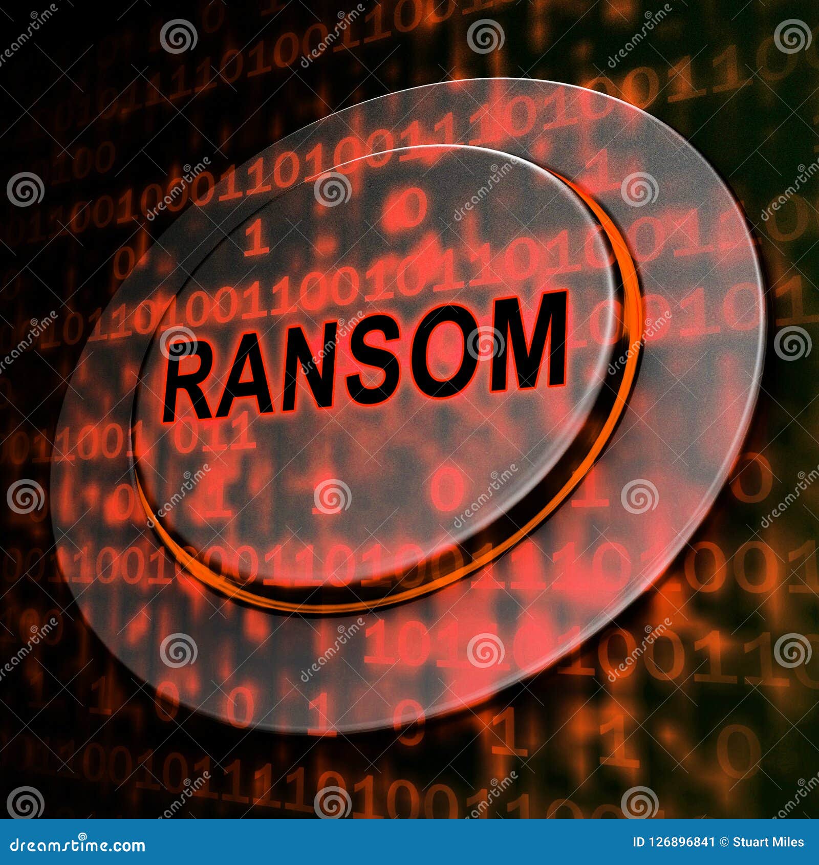 Ransom Computer Hacker Data Extortion 3d Illustration Stock Photography ...