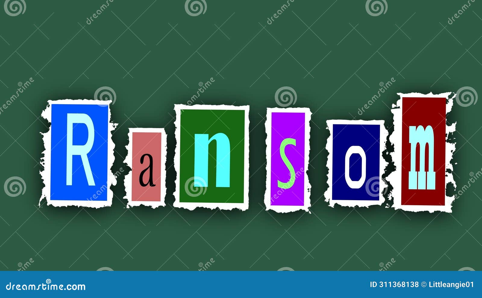 Ransom Cut Out Torn Paper Collage Style Letters Notes Cartoon Vector ...
