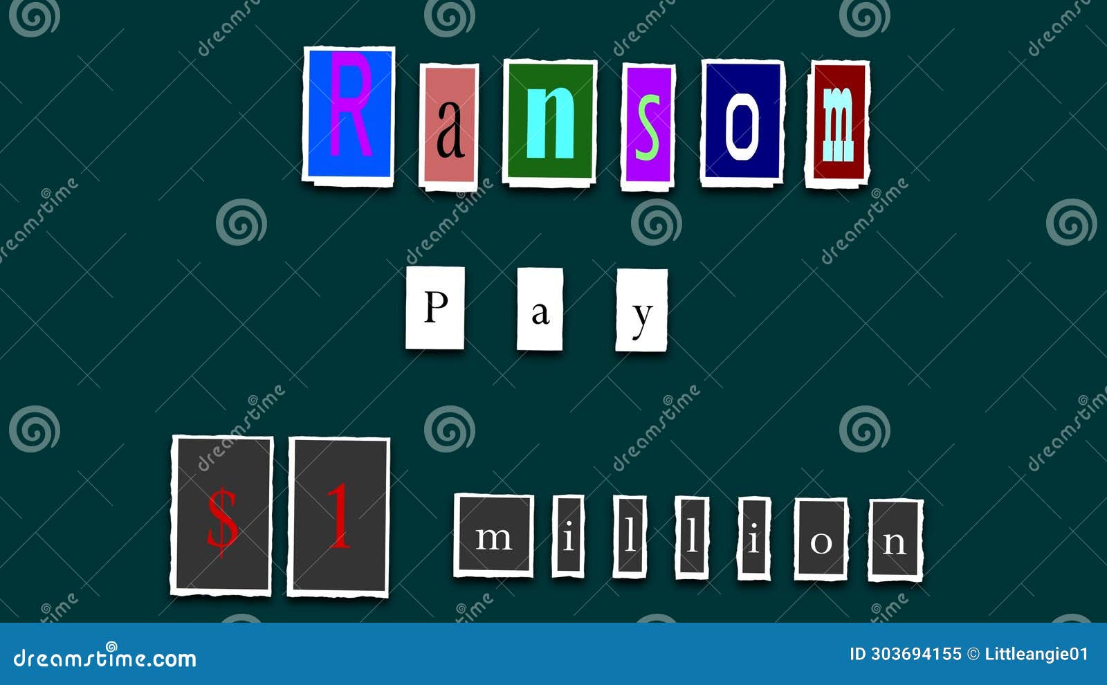 Ransom Cut Out Torn Paper Collage Style Letters Notes Cartoon Vector ...