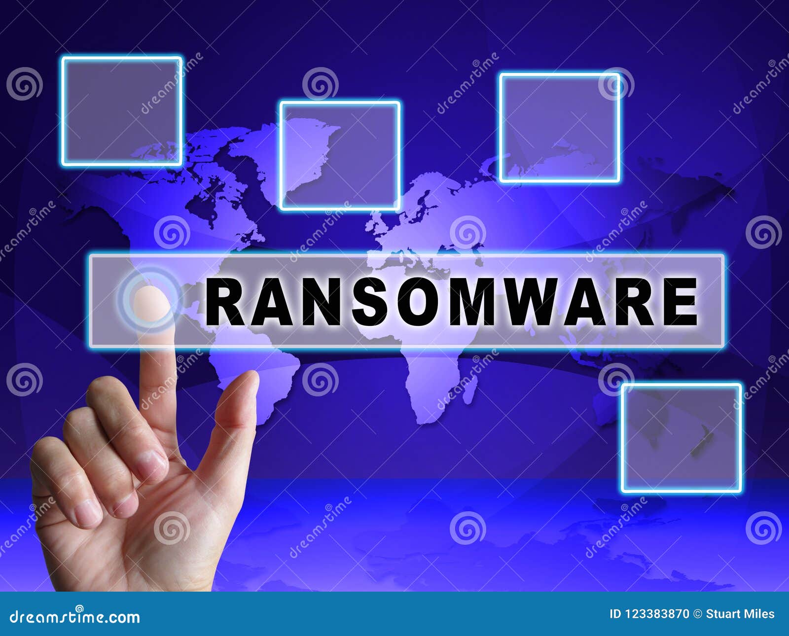 Ransom Computer Hacker Data Extortion 3d Illustration Stock Photography ...