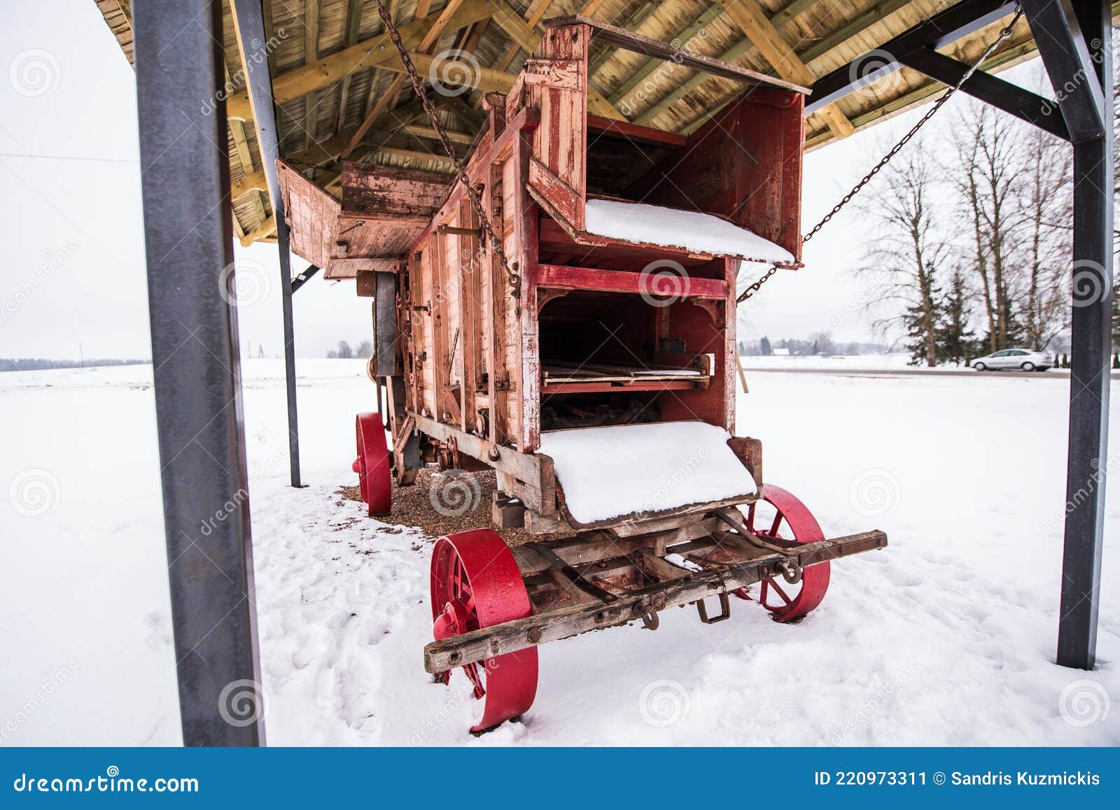 Ransomes Sims and Jefferies Threshing Machine Stock Image - Image of ...