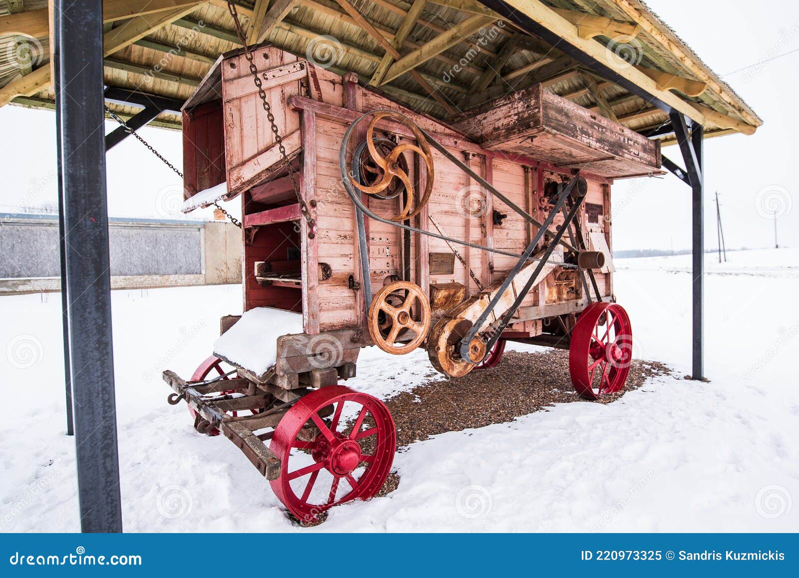 Ransomes Sims and Jefferies Threshing Machine Stock Image - Image of ...