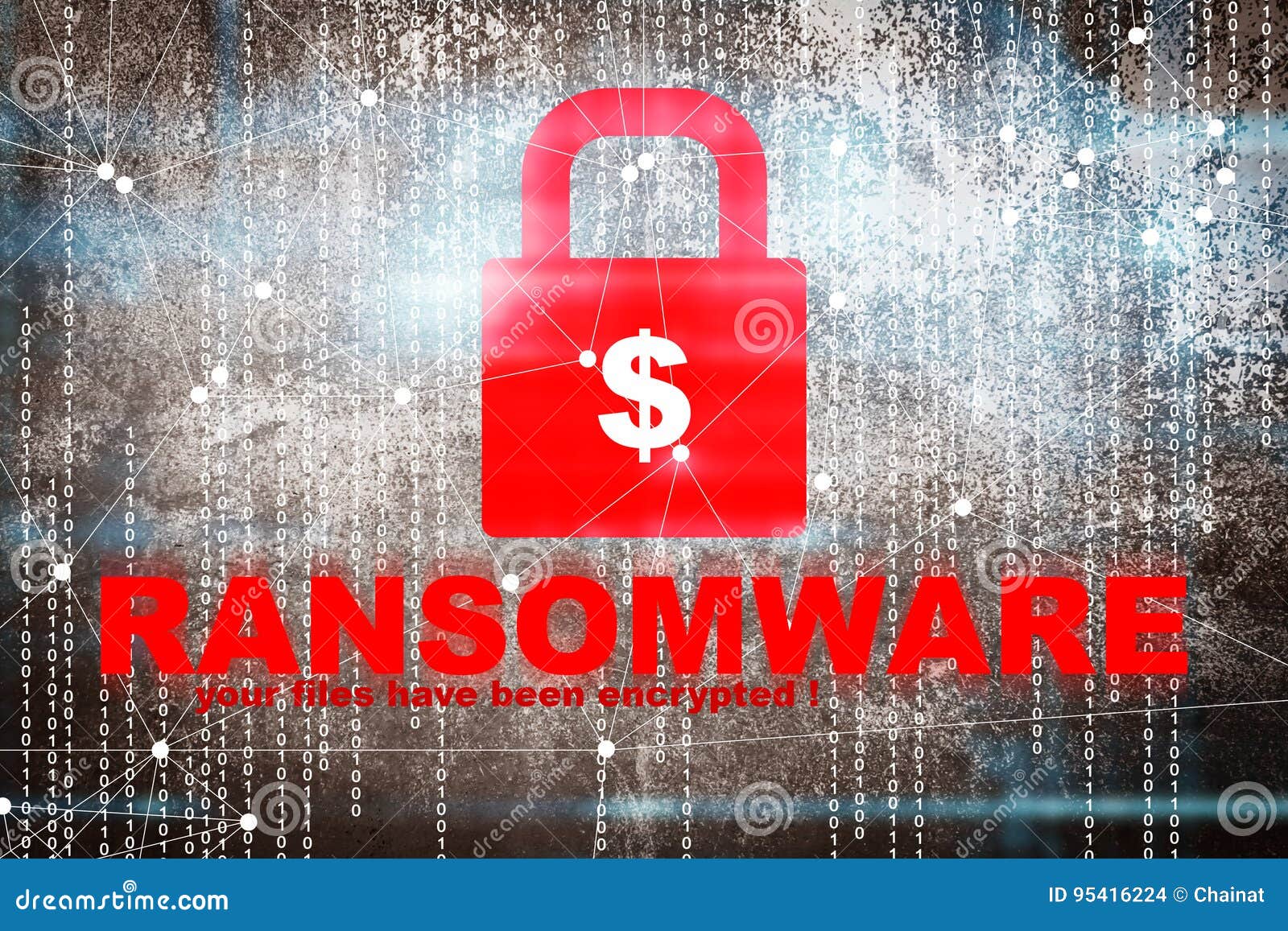 Ransomware Alert In Red Search Bar Large Modern Server Room Skyline ...
