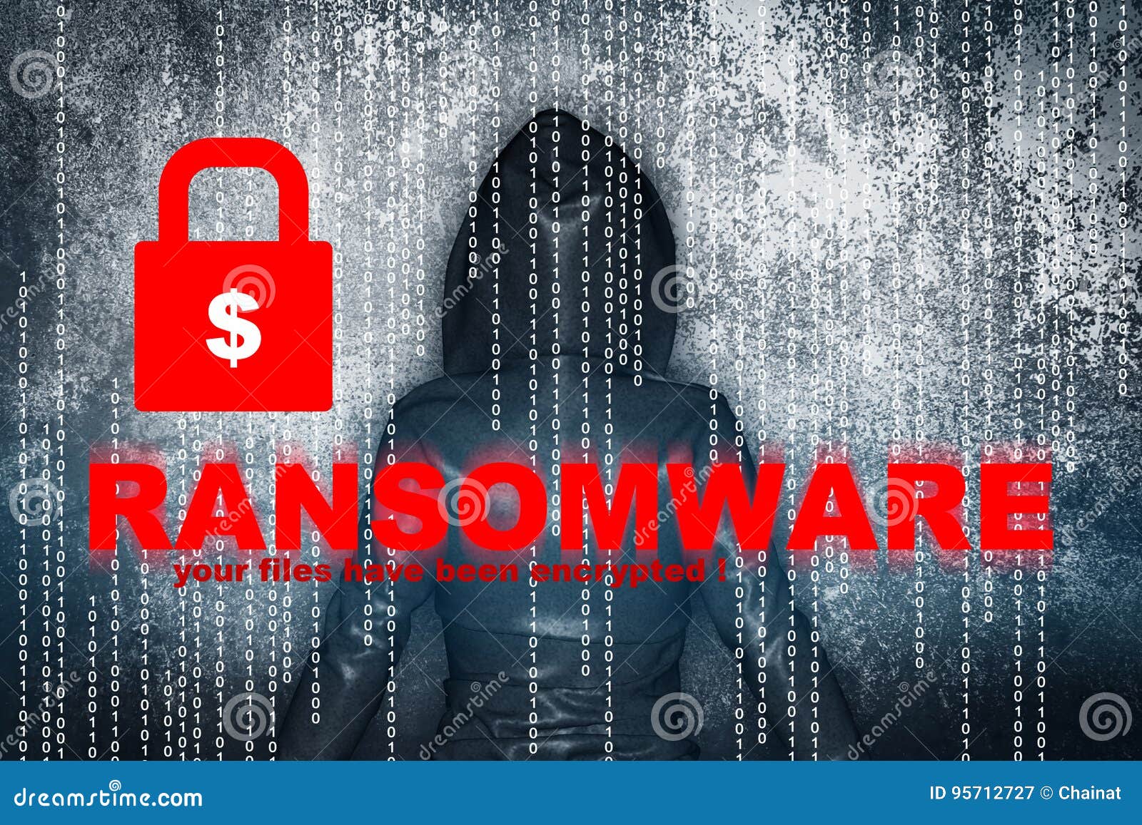 Ransomware stock illustration. Illustration of firewall - 95712727