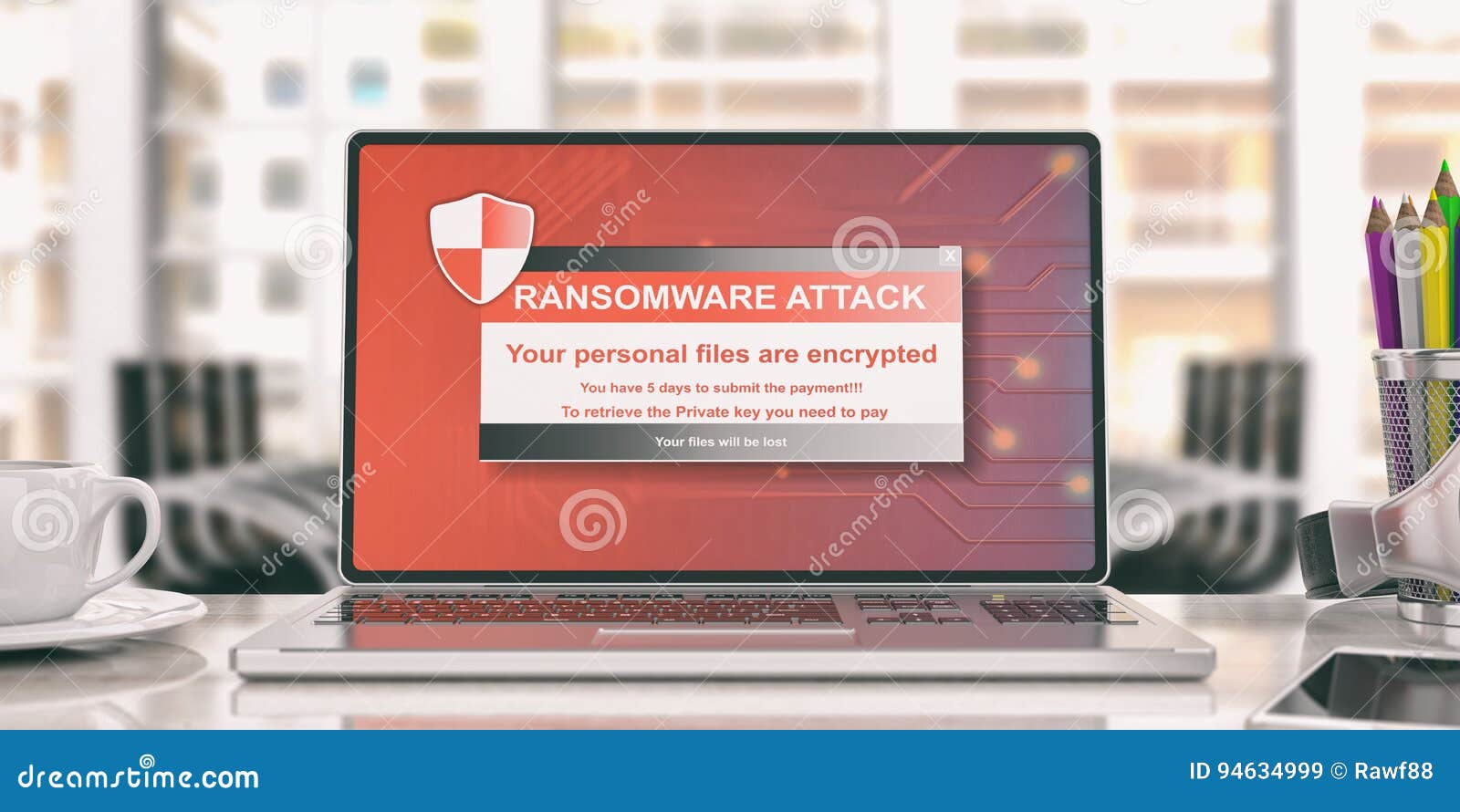 Ransomware Alert on a Laptop Screen. 3d Illustration Stock Illustration ... Ransomware Alert on a Laptop Screen. 3d Illustration Stock Illustration ...