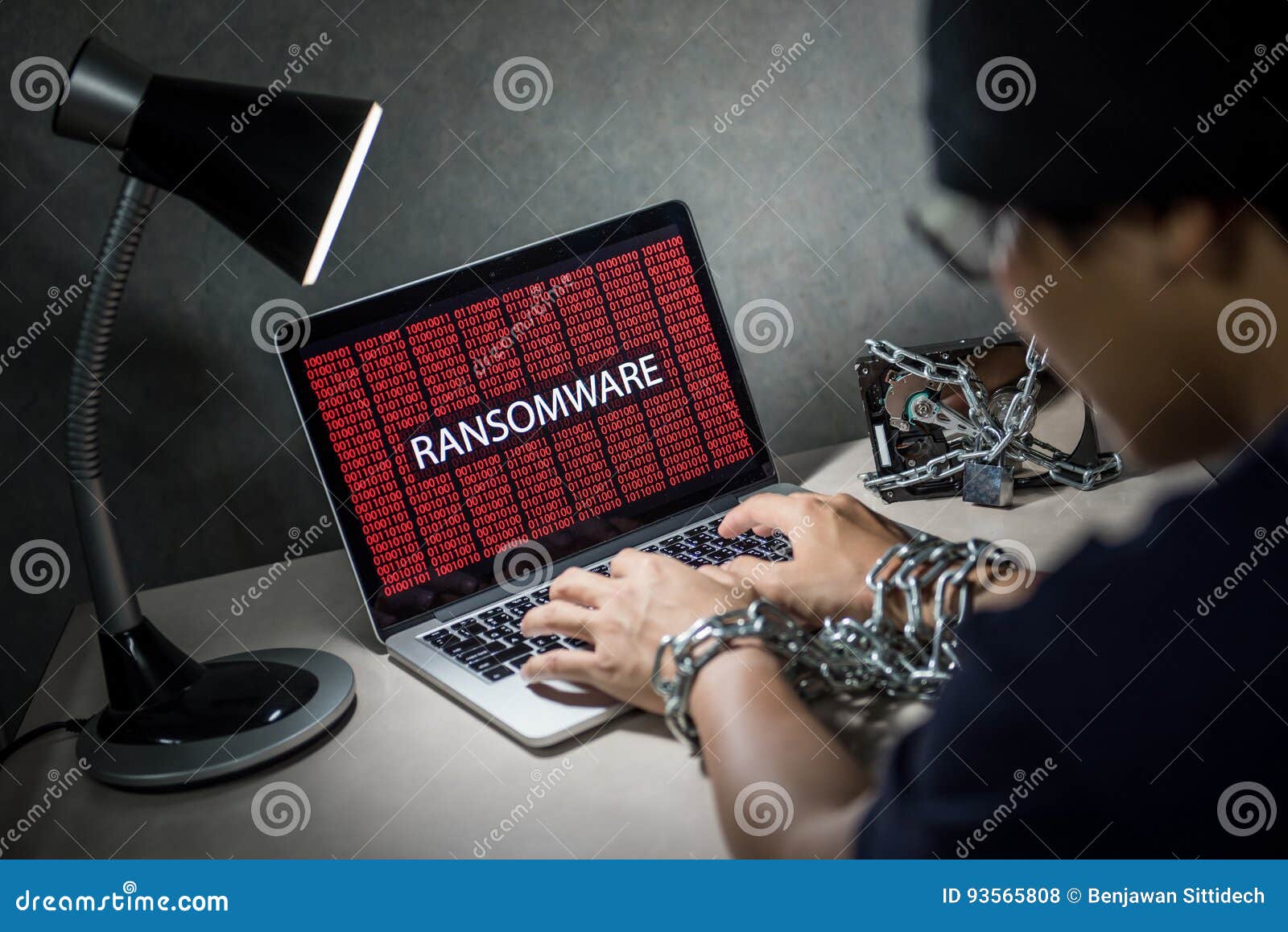 Ransomware Cyber Aanval Op Laptop Computer Stock Foto - Image of ...