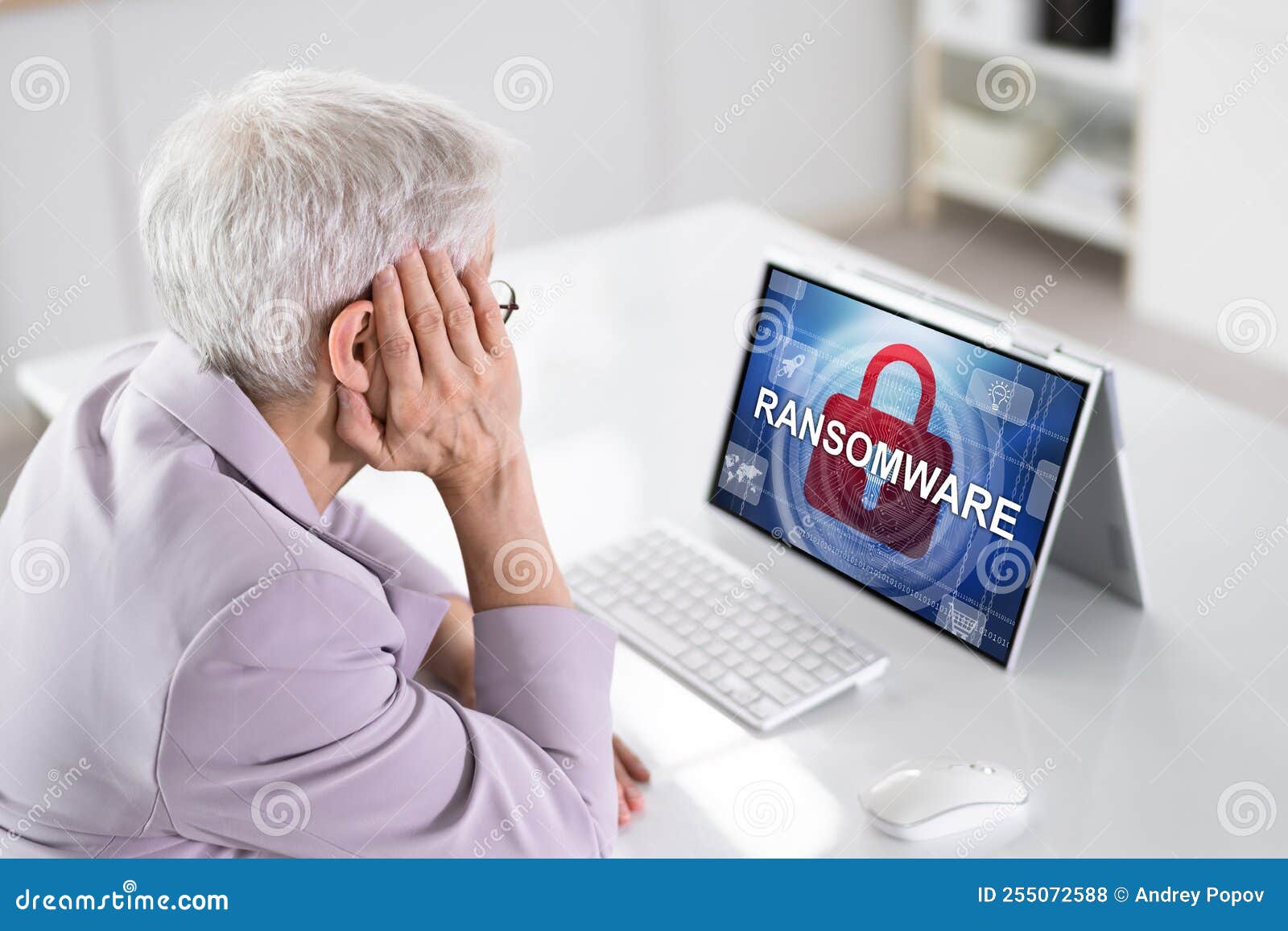 Ransomware Cyber Attack Showing Personal Files Encrypted Stock Photo ...