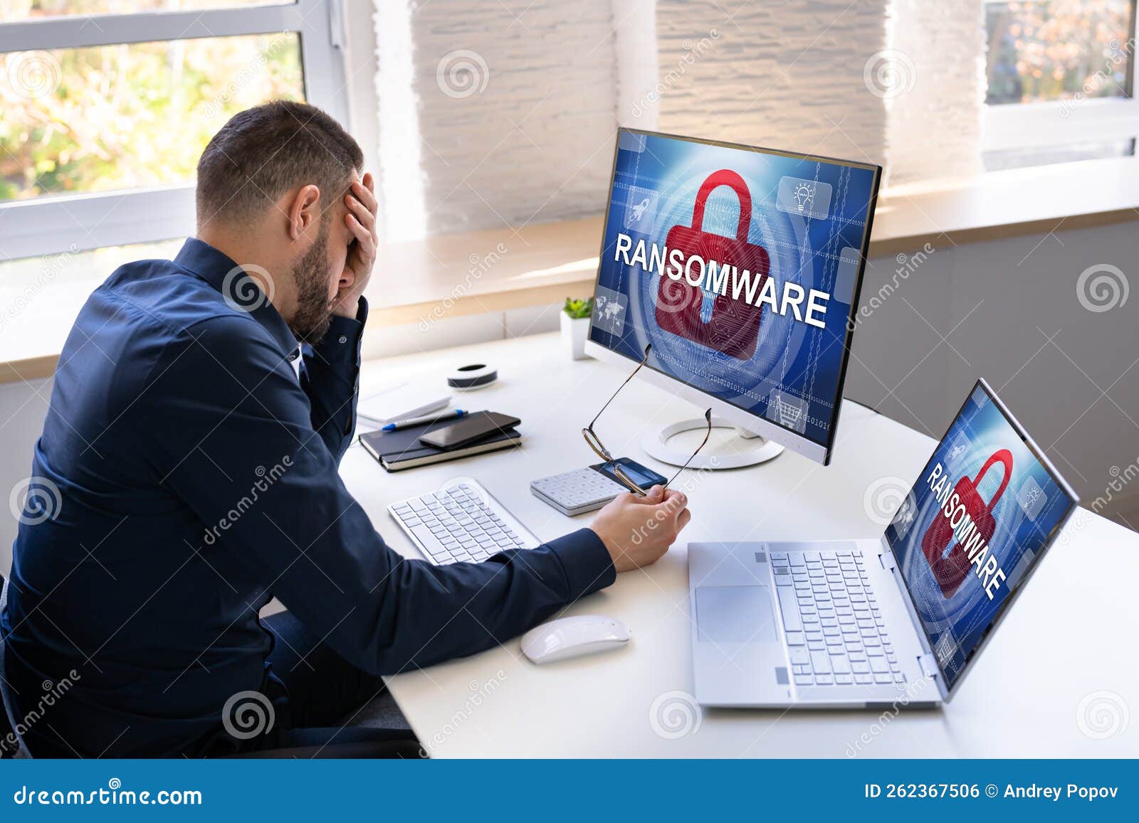 Ransomware Cyber Attack Showing Personal Files Encrypted Stock Photo ...