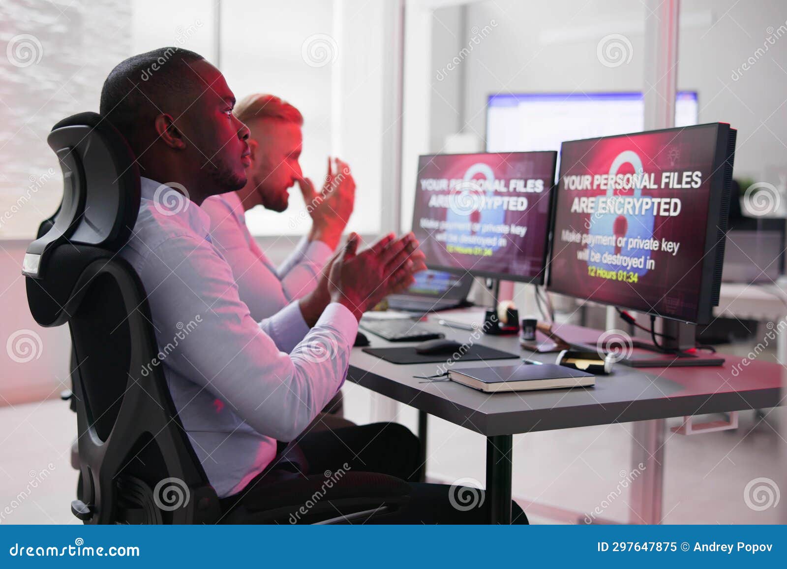 Ransomware Cyber Attack Using Malware Stock Image - Image of malware ...