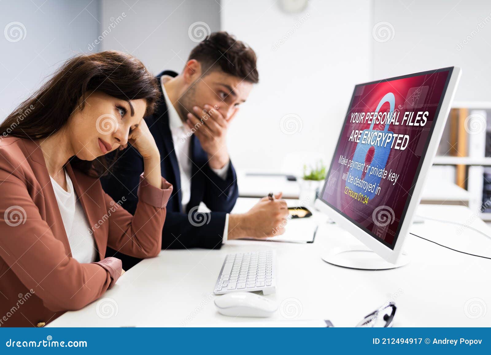 Ransomware Cyber Attack Using Malware Stock Image - Image of monitor ...