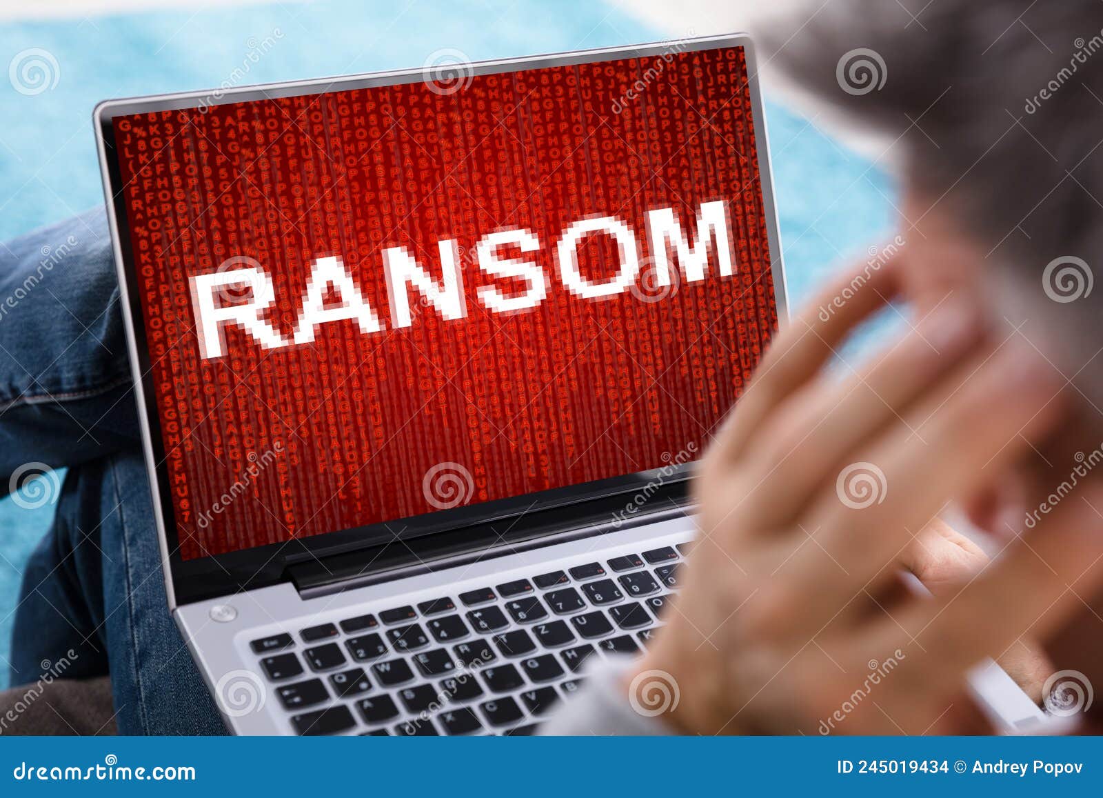 Ransomware Cyber Extortion Attack. Encrypted Files Stock Photo - Image ...