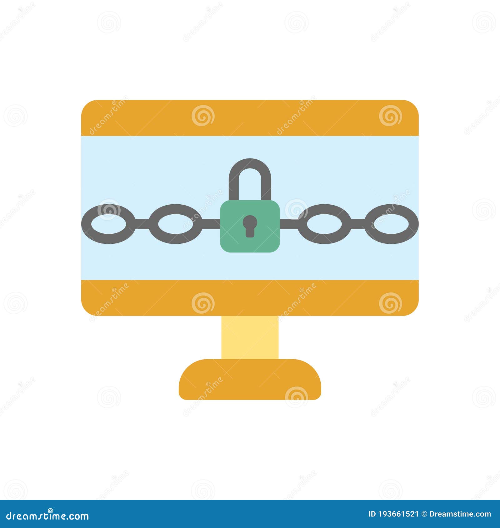 Ransomware Desktop Icon. Simple Color Vector Elements of Hacks Icons ...