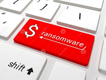 Ransomware Dollar Key on a Keyboard Stock Illustration - Illustration ...
