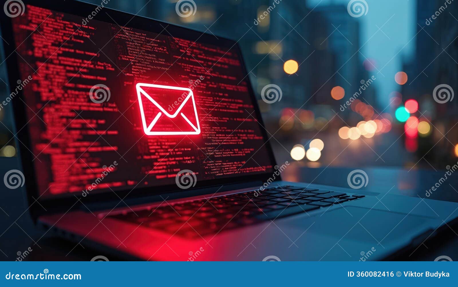 Ransomware Email Displayed on Computer Screen. Cybersecurity Concept ...
