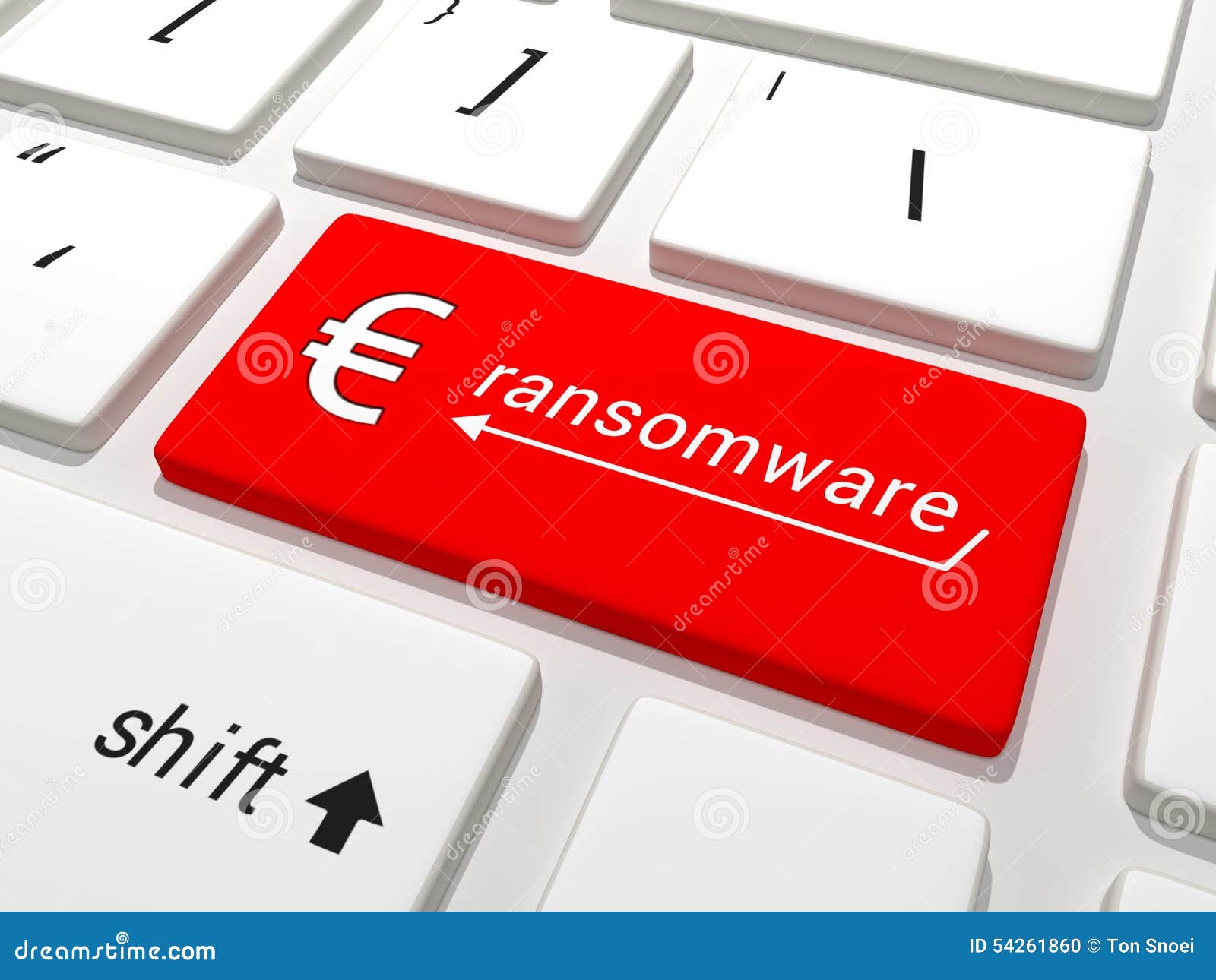 Ransomware Euro Key on a Keyboard Stock Illustration - Illustration of ...