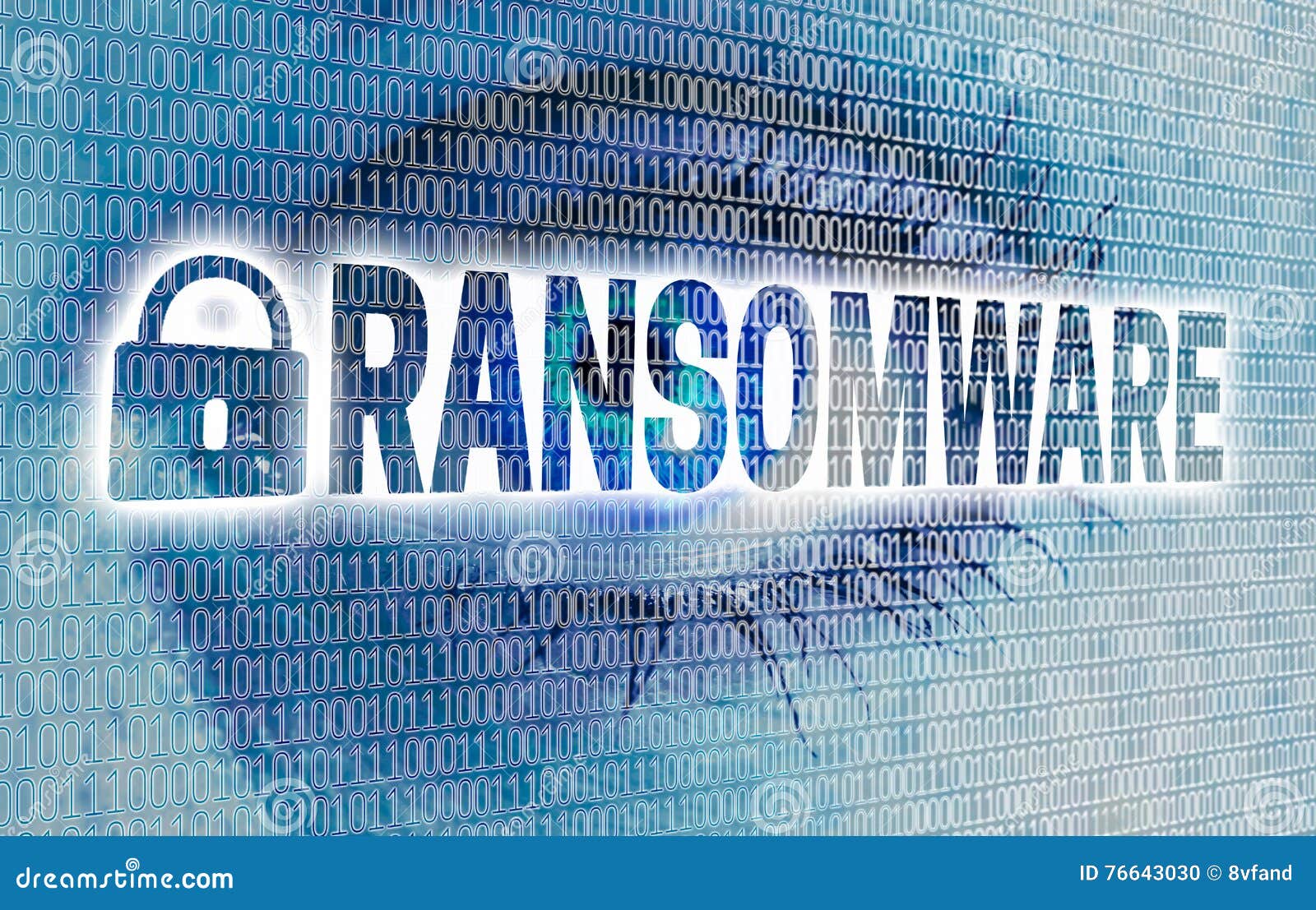 Ransomware Eye with Matrix Looks at Viewer Concept Stock Photo - Image ...